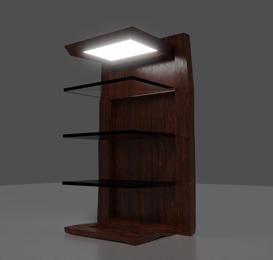 Shelves with built-in lighting 3D model - TurboSquid 2037961