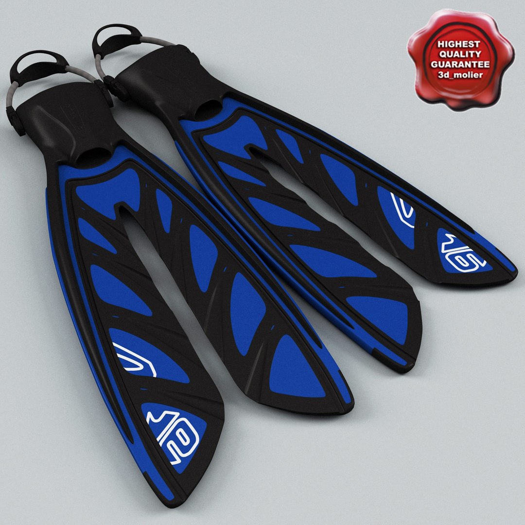 scuba oceanic fins 3ds