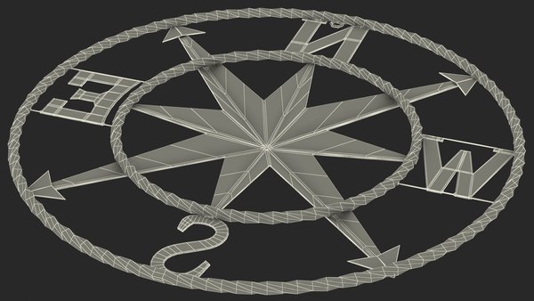 3D model Classical Compass Rose Steel - TurboSquid 1832619