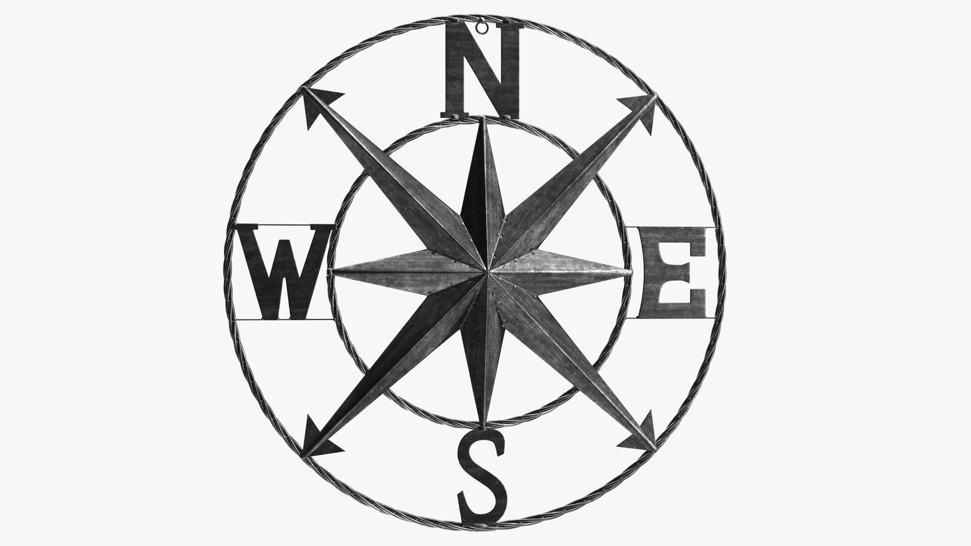 3D model Classical Compass Rose Steel - TurboSquid 1832619