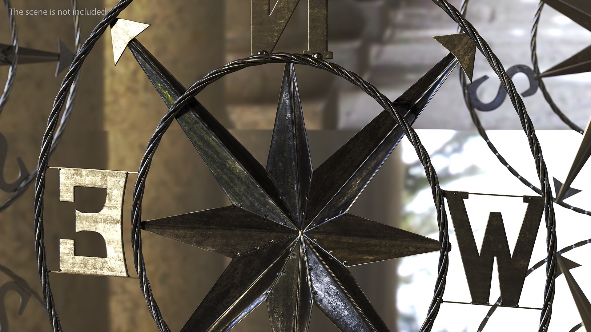 3D model Classical Compass Rose Steel - TurboSquid 1832619