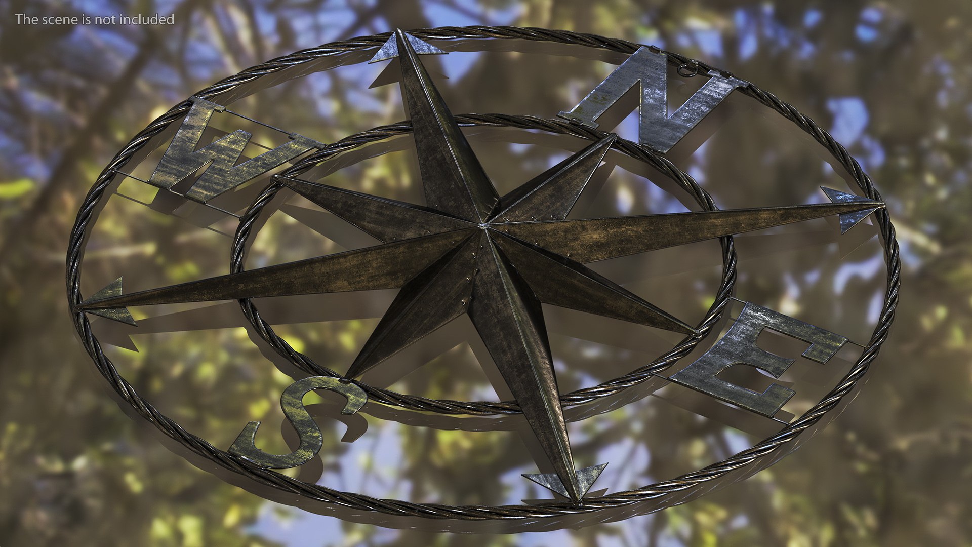 3D model Classical Compass Rose Steel - TurboSquid 1832619