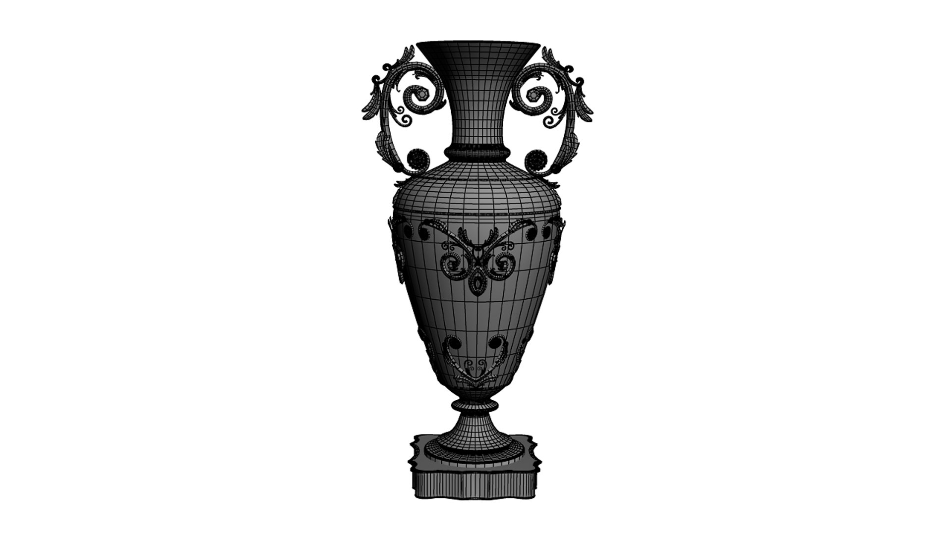 3d Model Antique Baroque Vaze