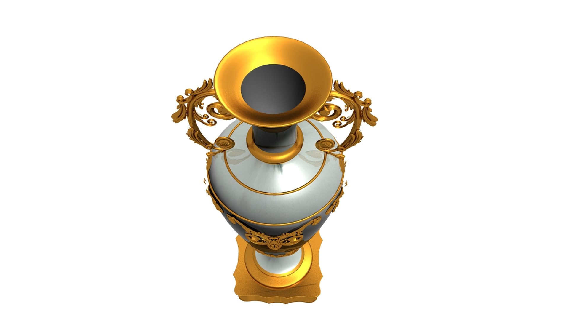 3d Model Antique Baroque Vaze