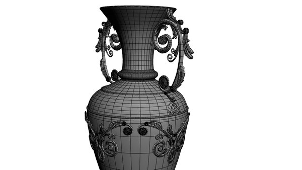 3d model antique baroque vaze
