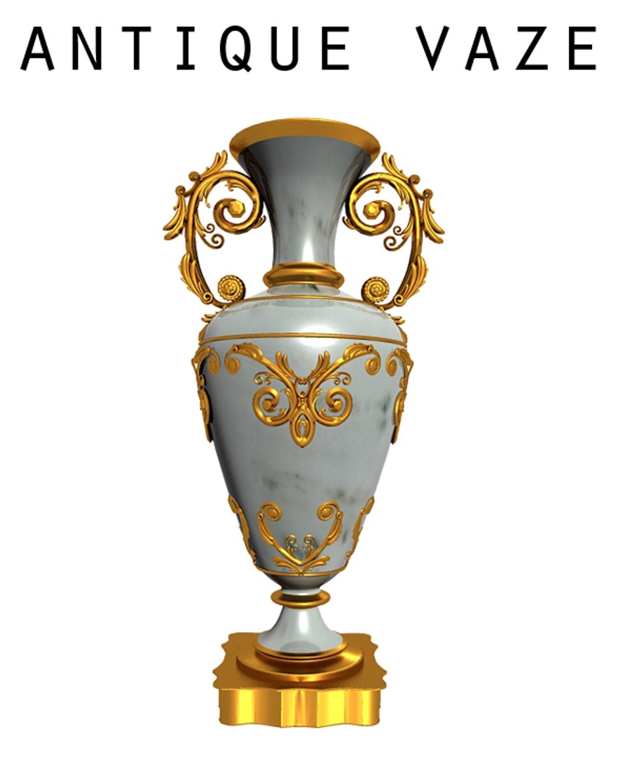 3d Model Antique Baroque Vaze