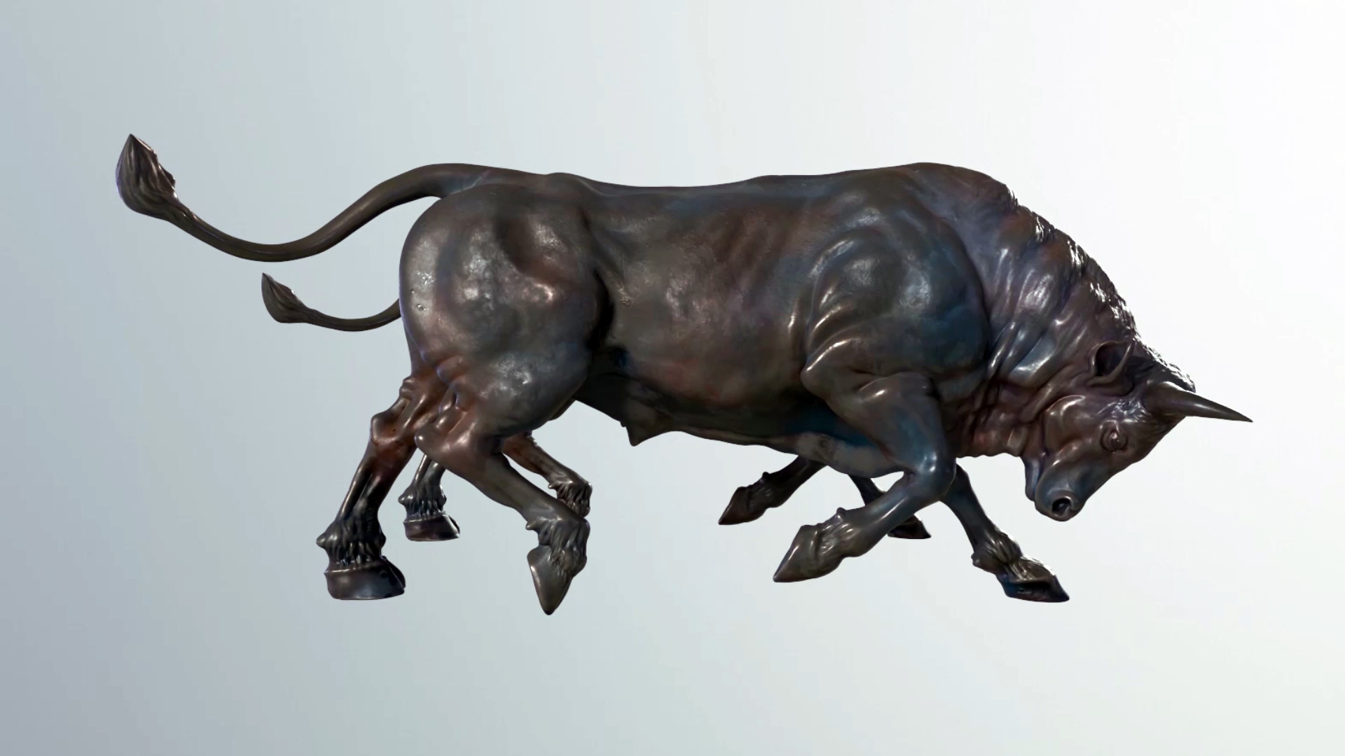 3D Bull Sculpture - TurboSquid 1830320