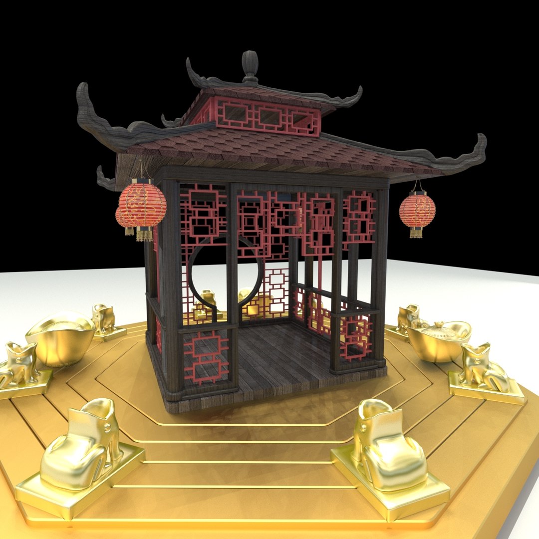 Chinese Pavilion 3D Model - TurboSquid 2078853