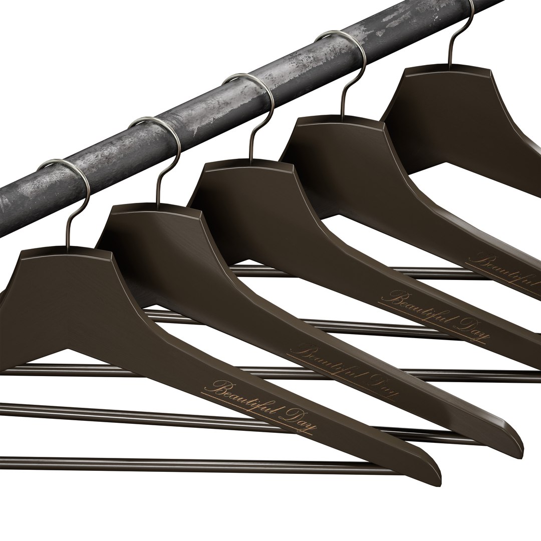 Metal Hanger With Hangers 3D - TurboSquid 2033358