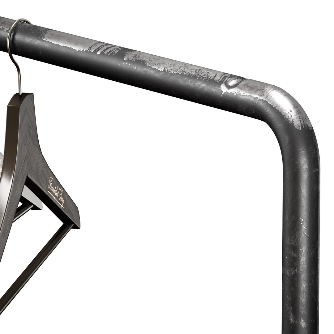 Metal Hanger With Hangers 3D - TurboSquid 2033358