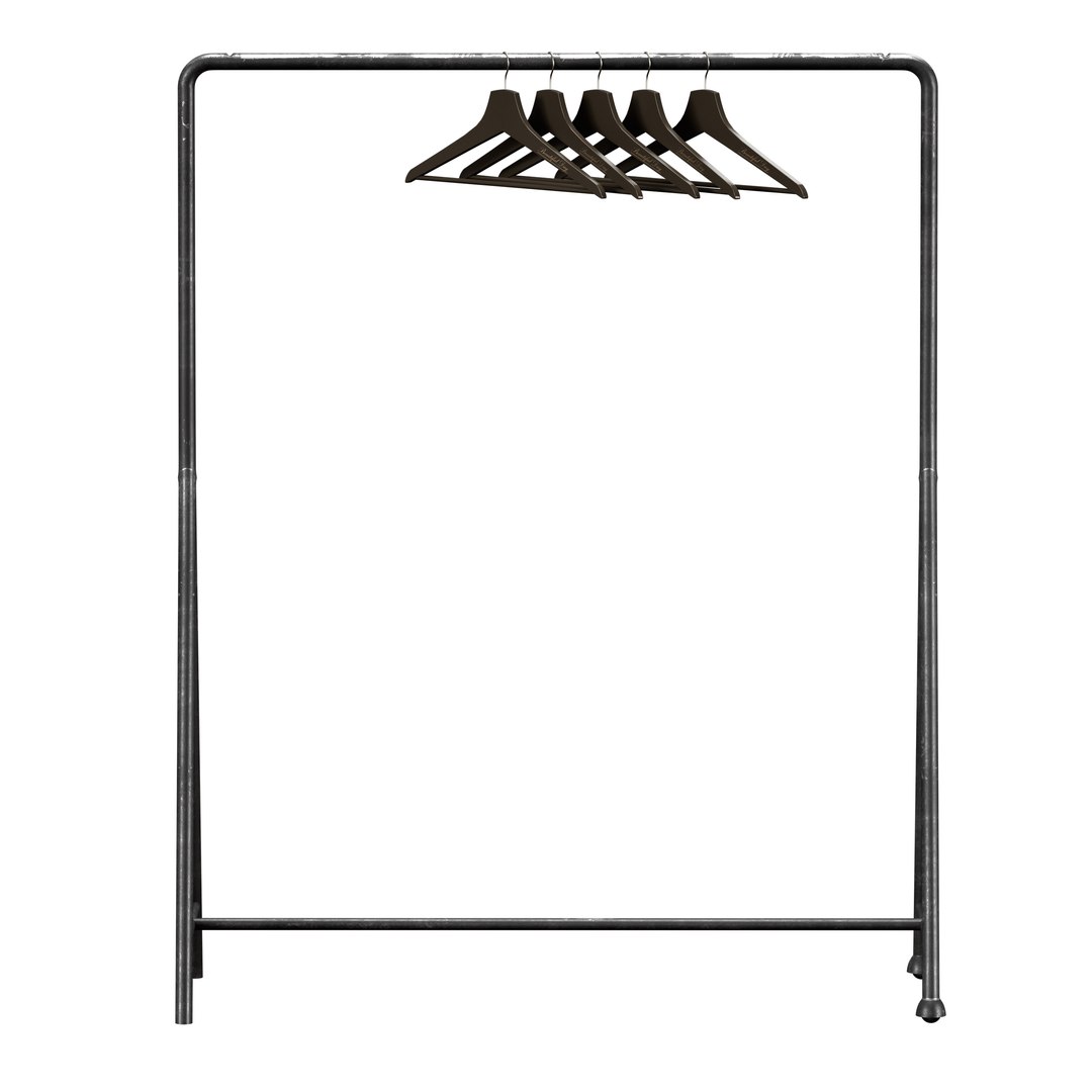 Metal Hanger With Hangers 3D - TurboSquid 2033358