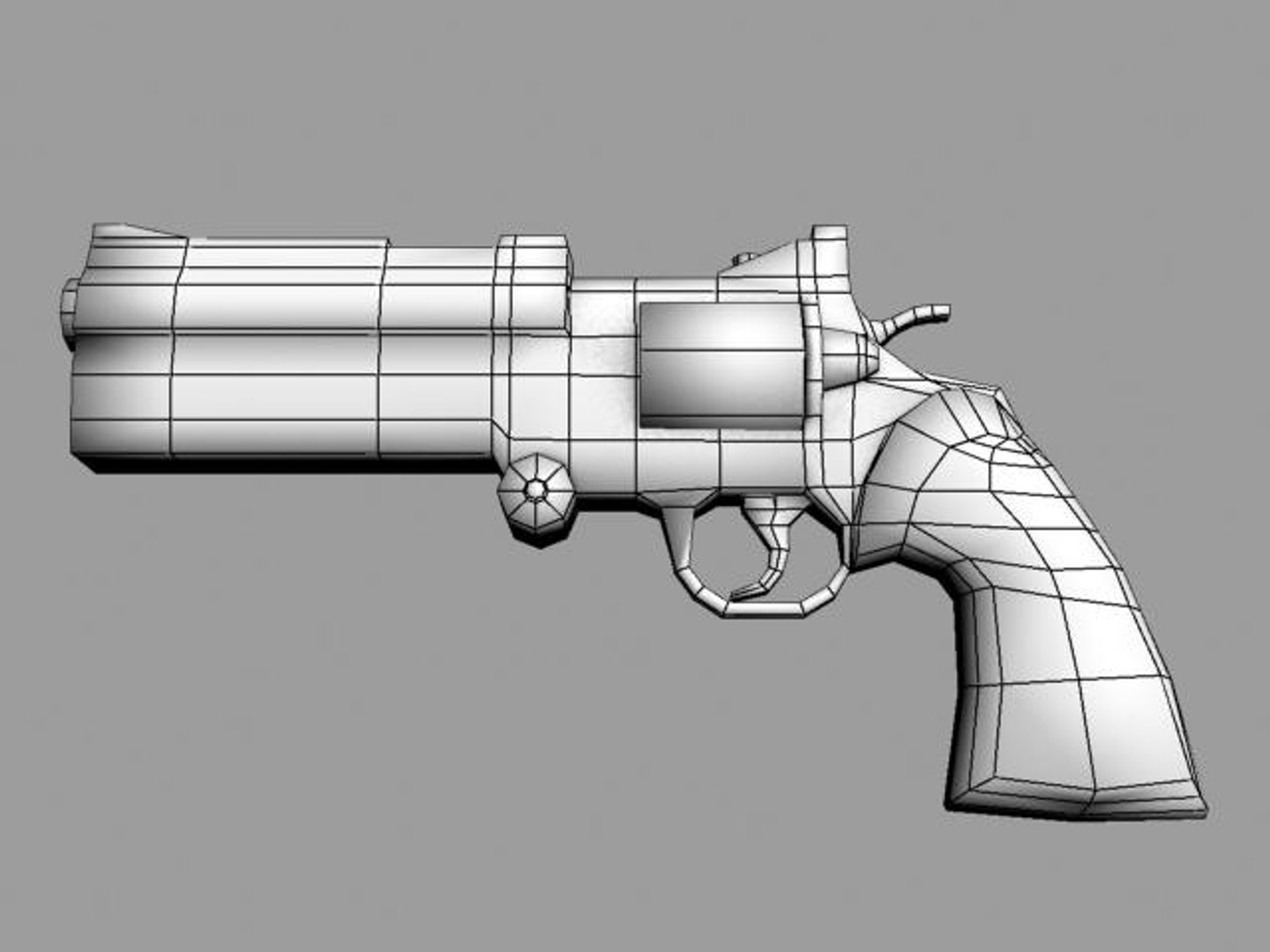 High-tech Revolver 3d Model