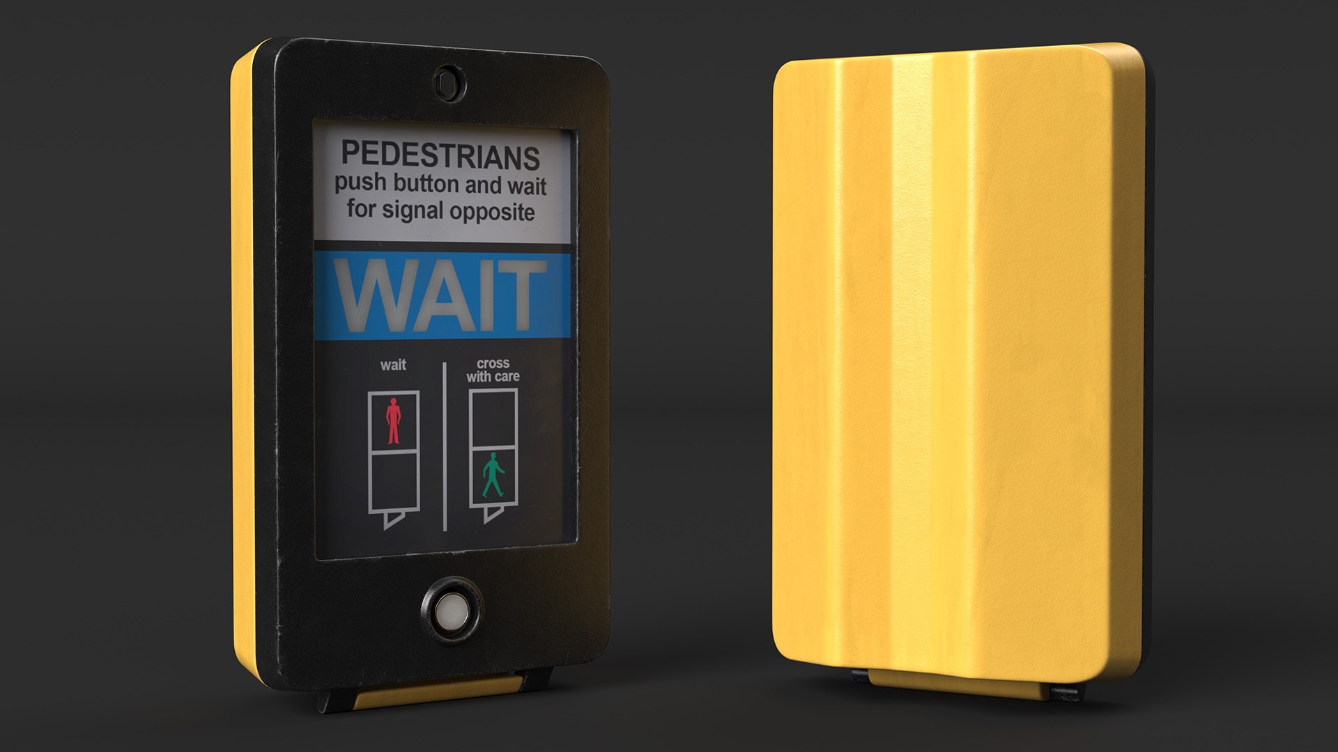 London Pedestrian Crosswalk Button Off 3D - TurboSquid 2045385