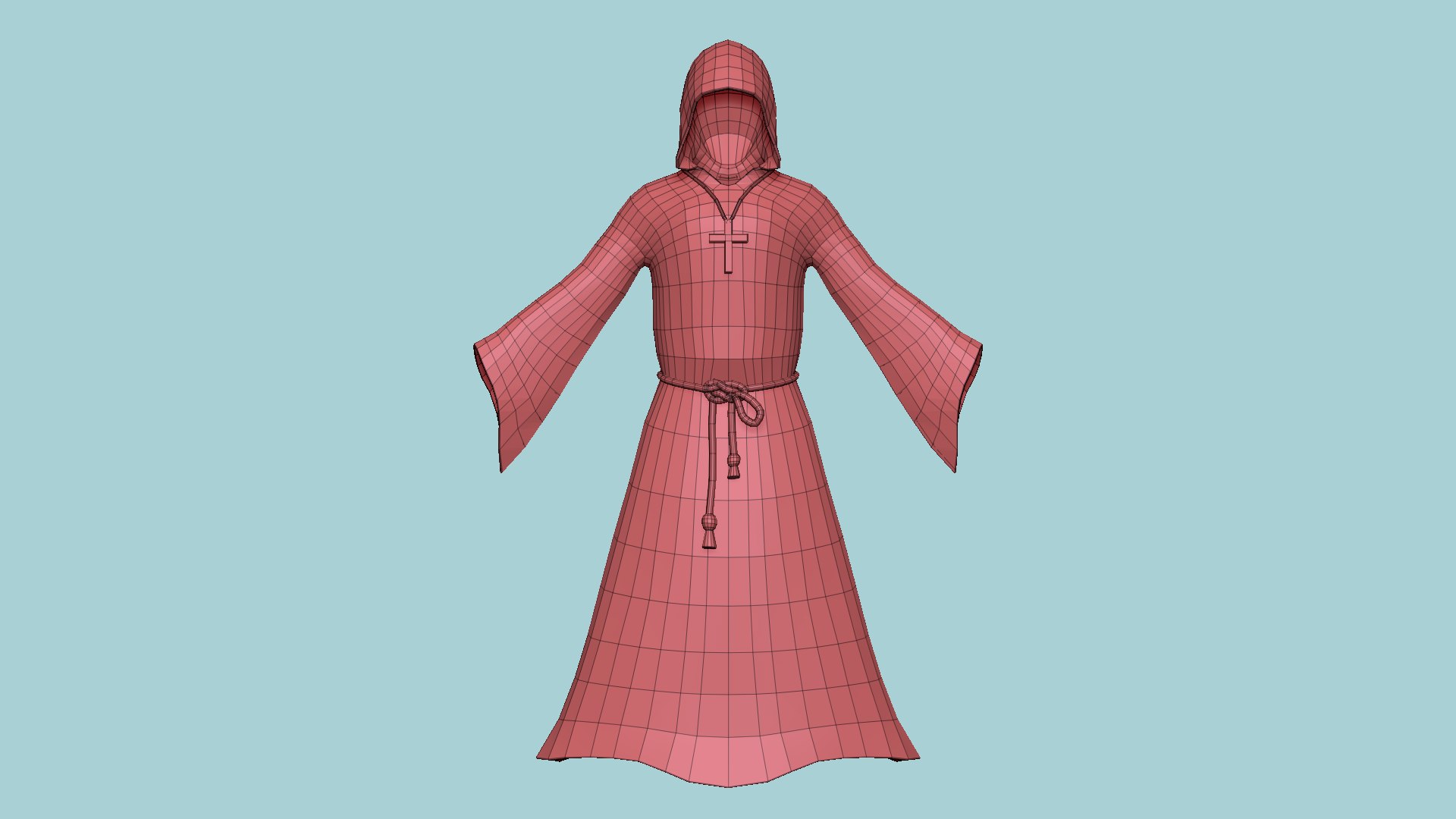 3D Model Priest Outfit A02 Light Brown - Character Clothing Design ...