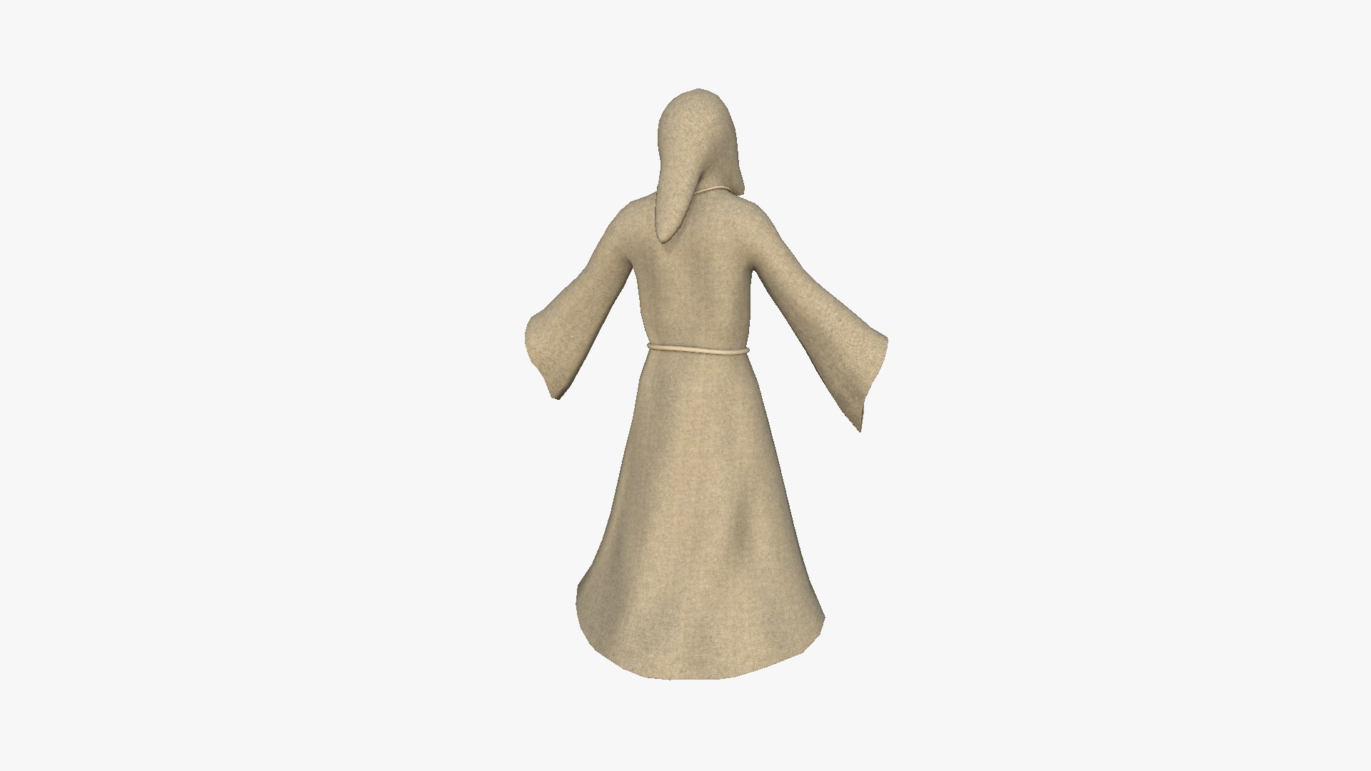 3D Model Priest Outfit A02 Light Brown - Character Clothing Design ...