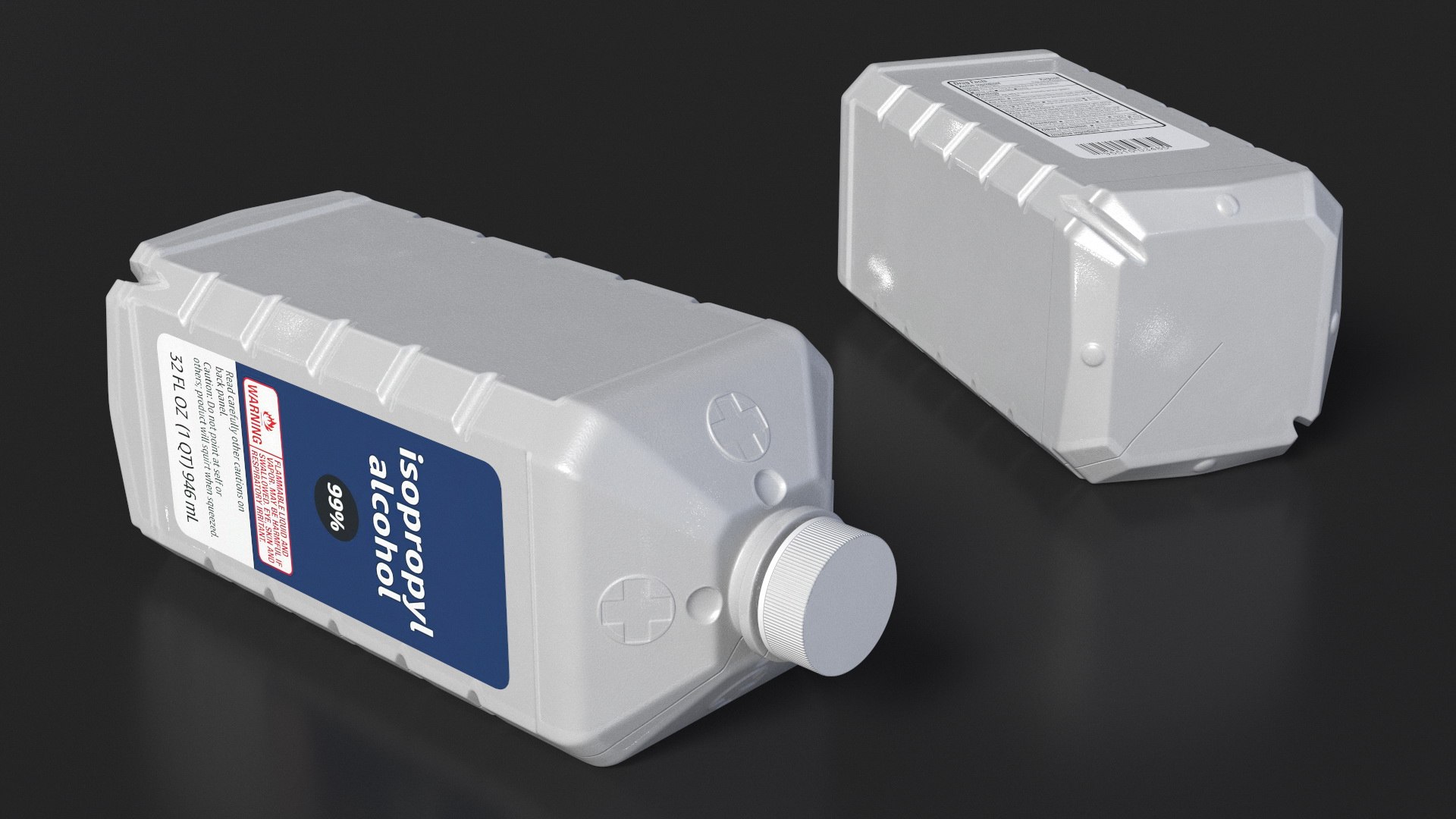 3D Plastic Medicine Bottle Isopropyl Alcohol 32 Fl Oz - TurboSquid 2297191