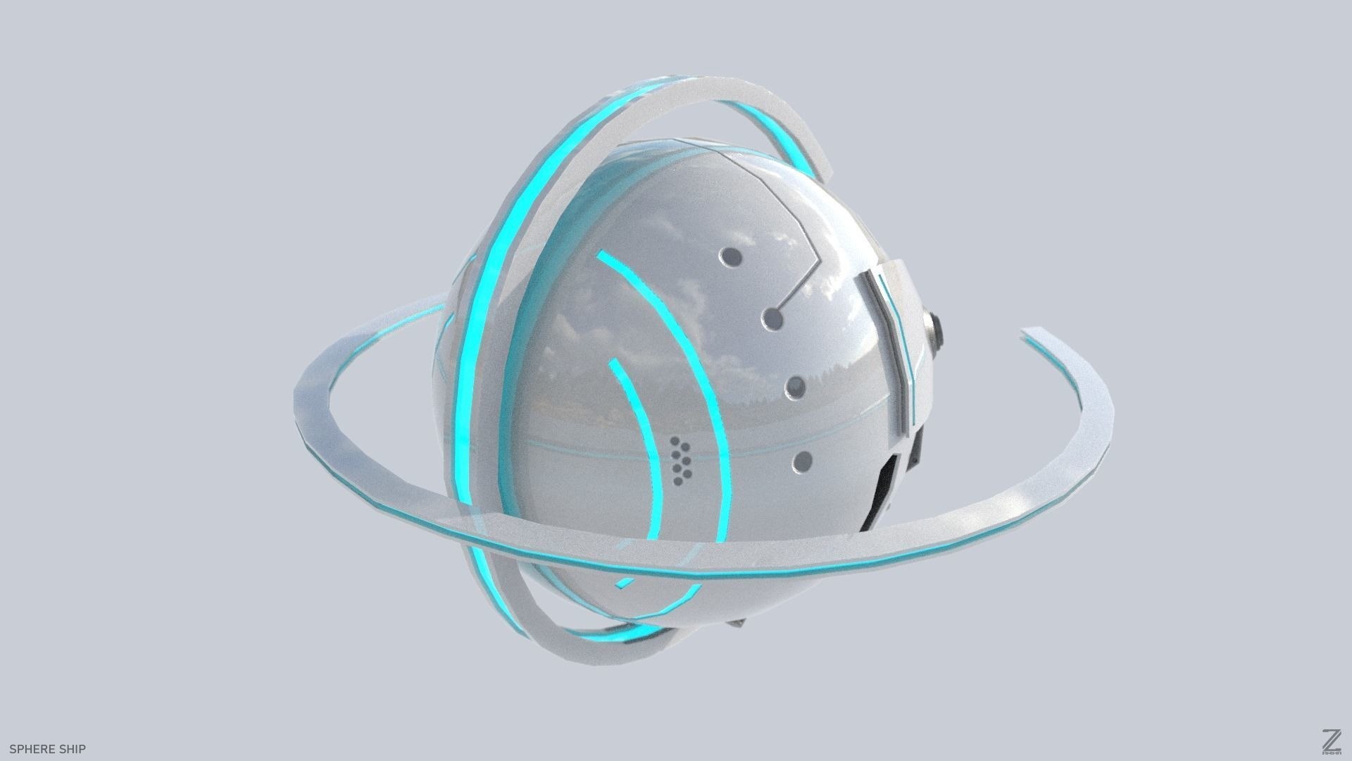 3D Sphere Ship - TurboSquid 2397950