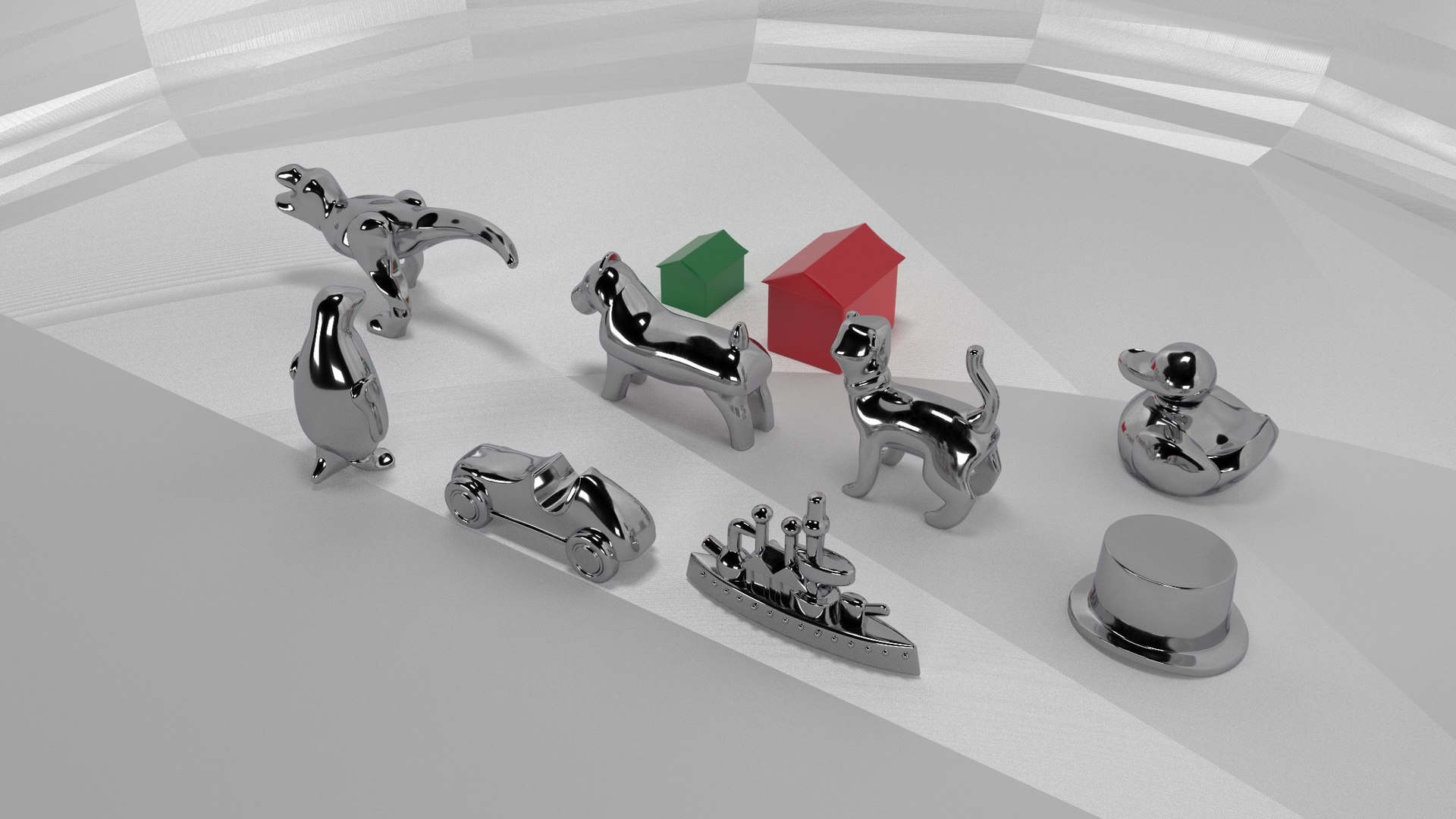 3D Monopoly Game Board Pieces - TurboSquid 2241717