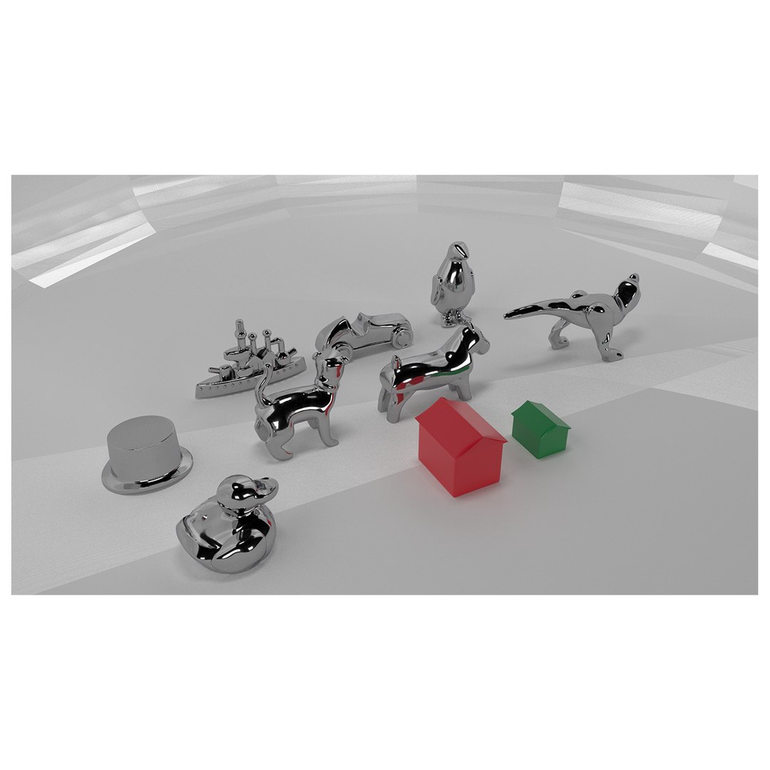 3D Monopoly Game Board Pieces - TurboSquid 2241717