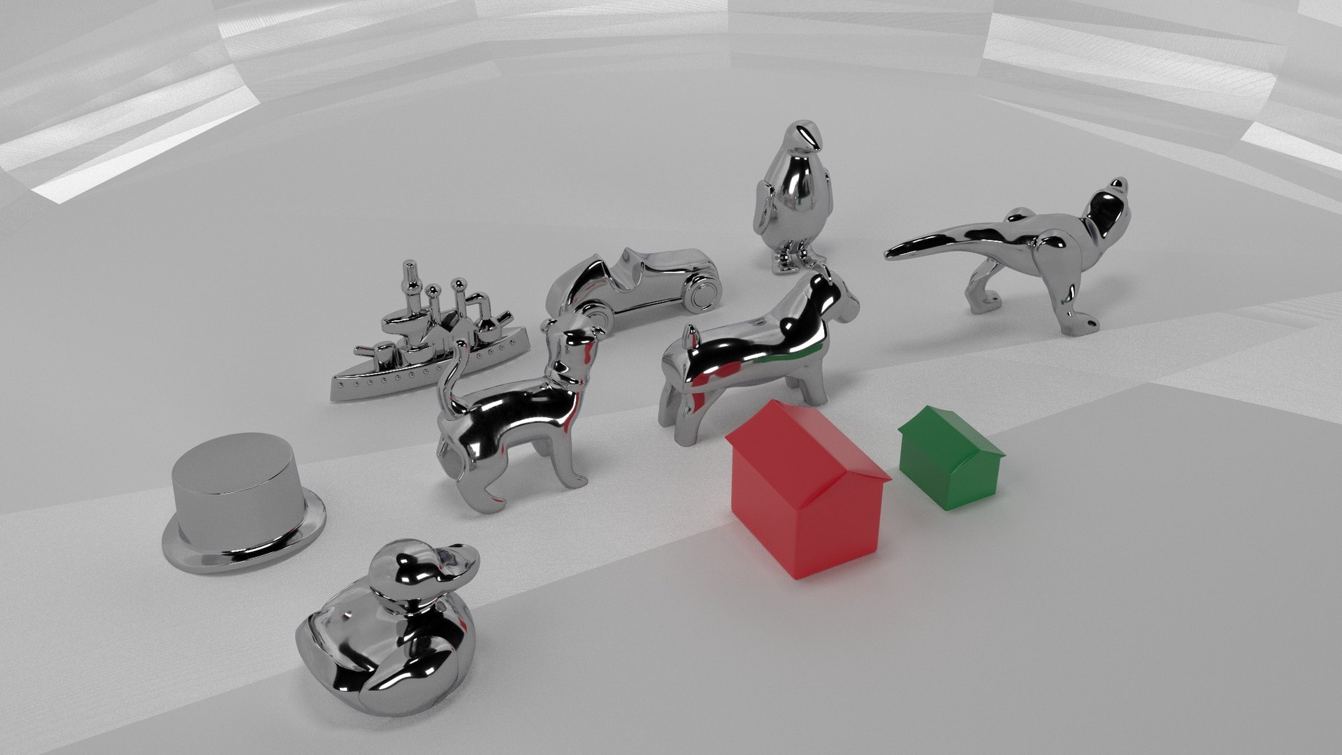 3D Monopoly Game Board Pieces - TurboSquid 2241717