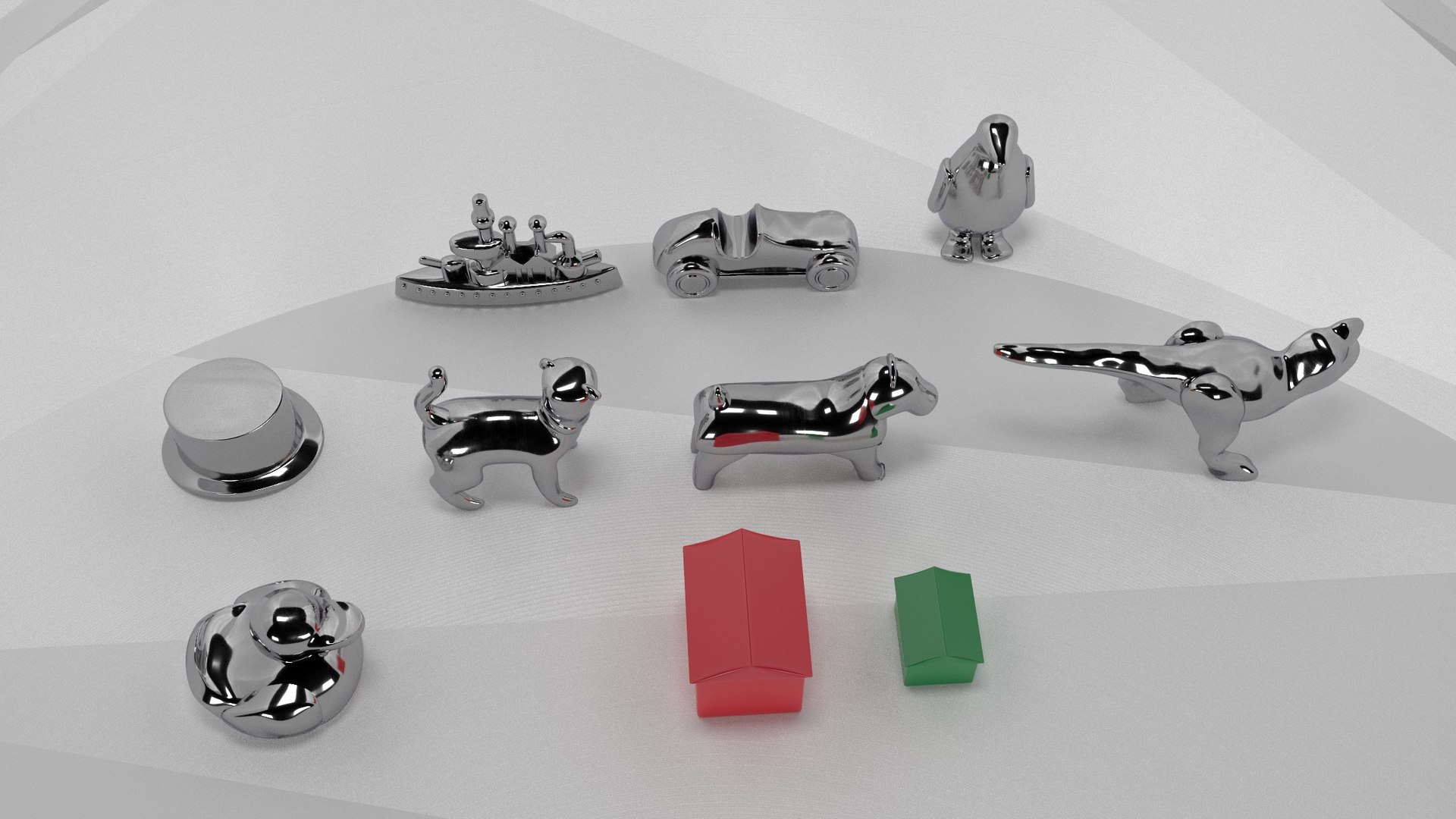 3D Monopoly Game Board Pieces - TurboSquid 2241717