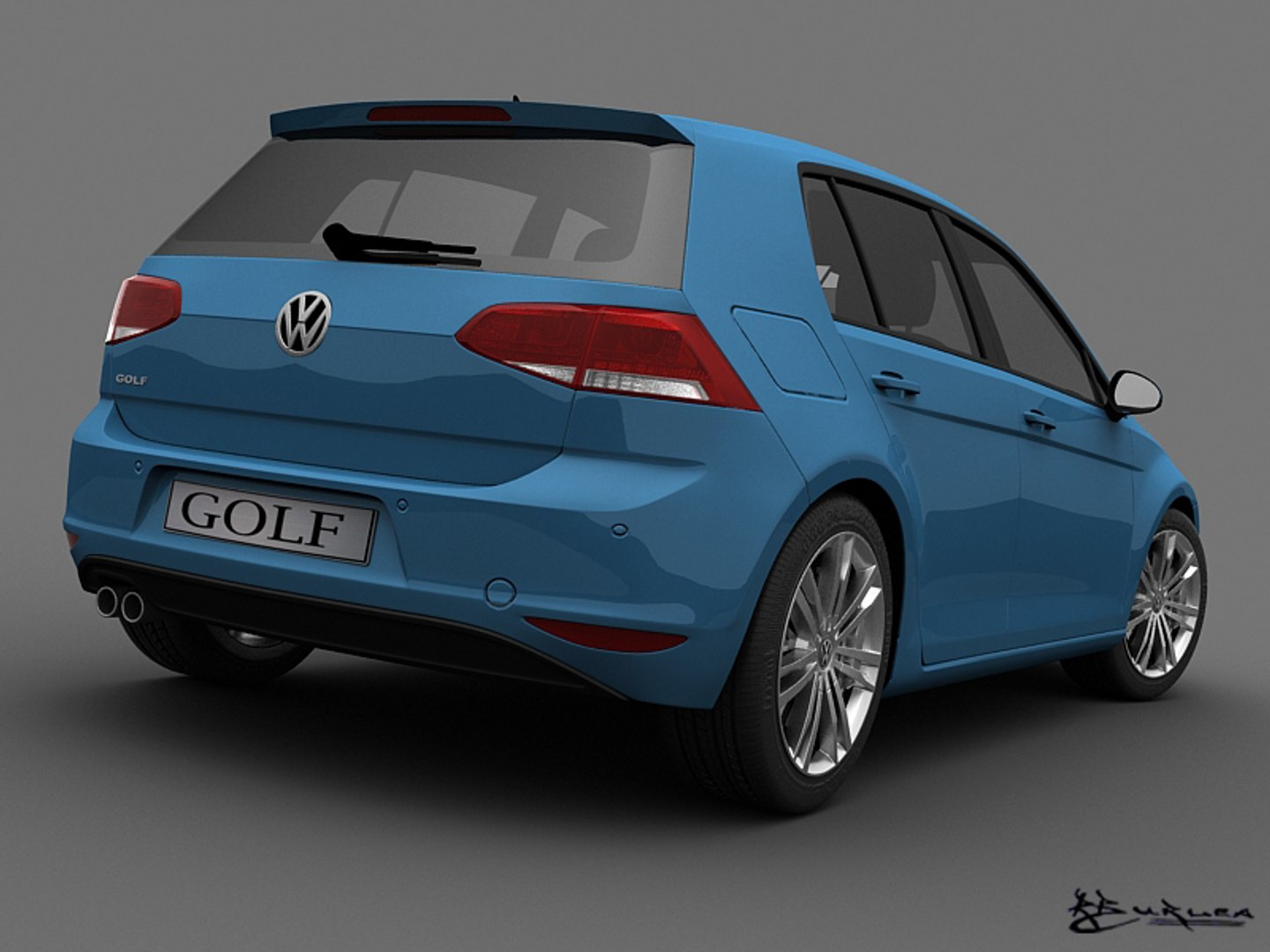 volkswagen golf 5 doors 3d model