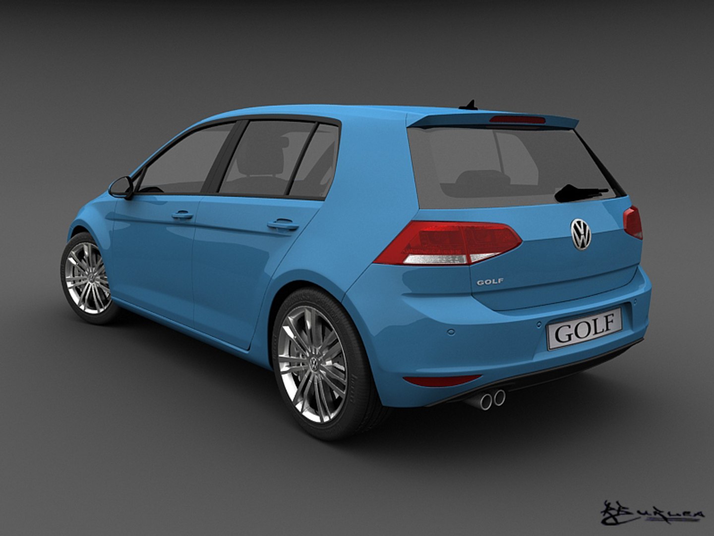 volkswagen golf 5 doors 3d model