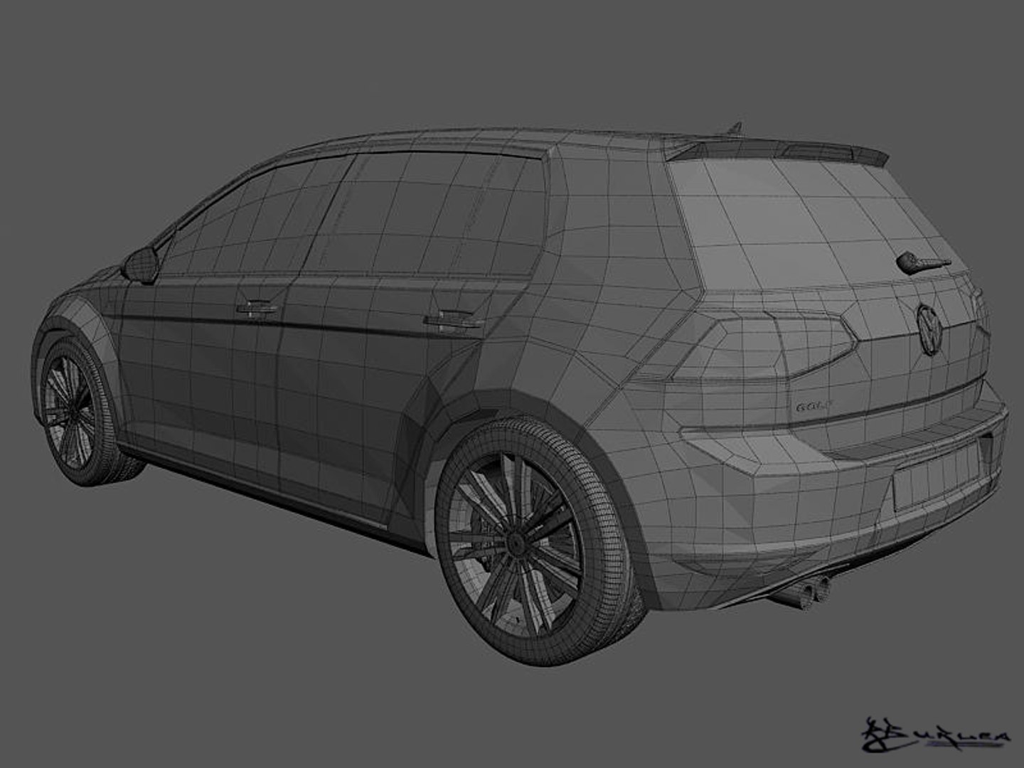 volkswagen golf 5 doors 3d model
