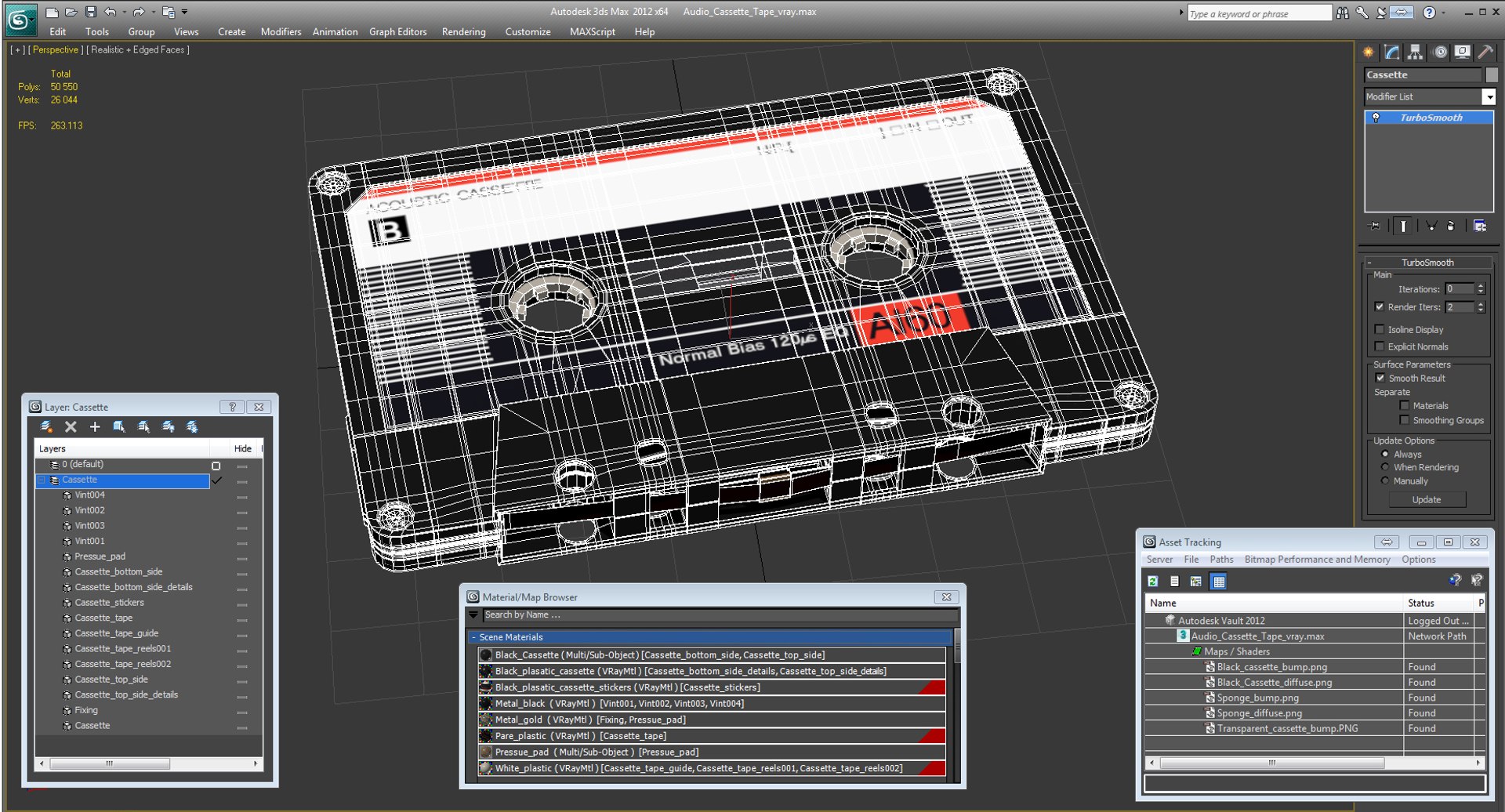 3D Cassette Tape Model - TurboSquid 1253310