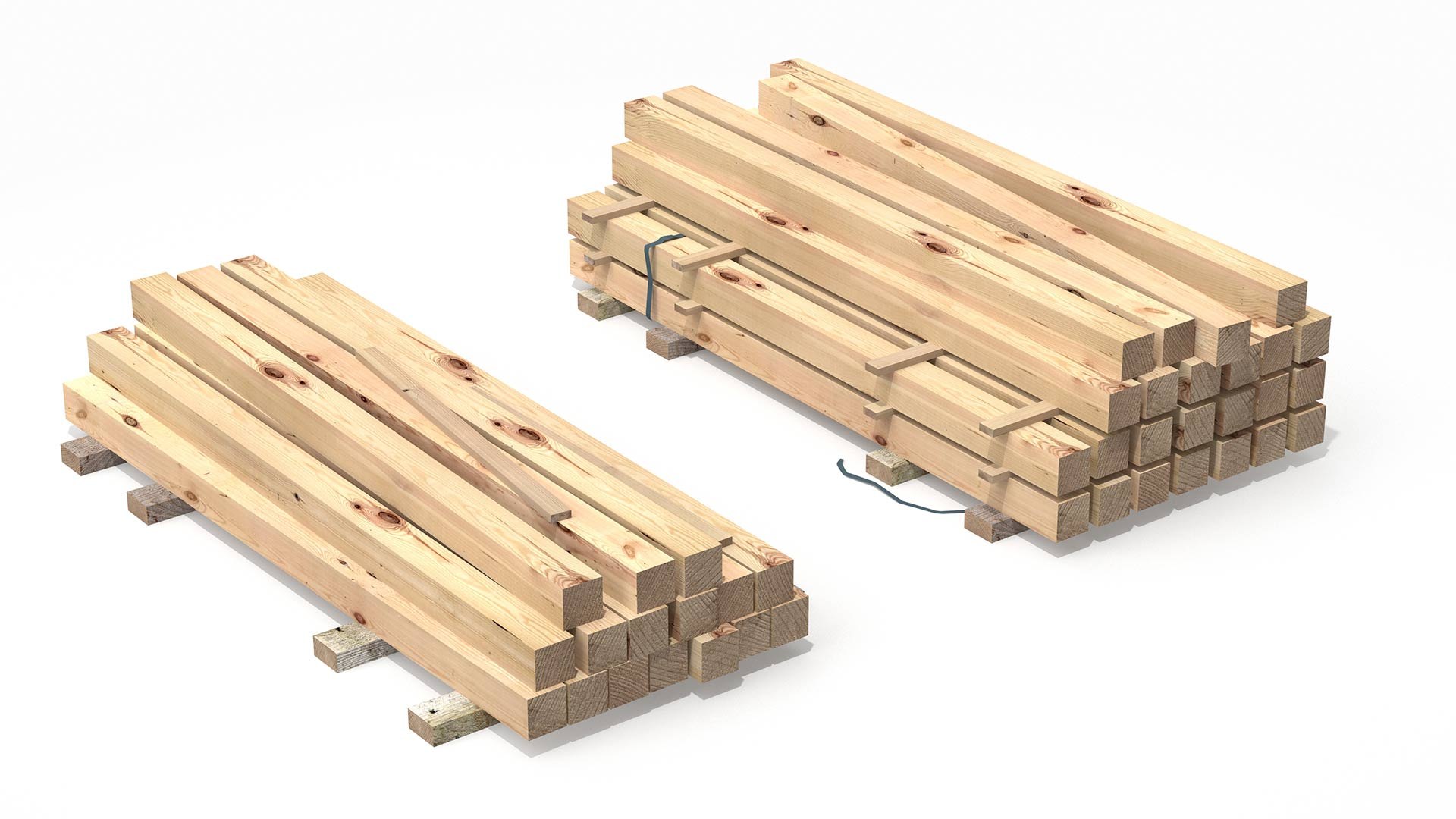 Stack Of Wooden Beams PBR 3 3D Model - TurboSquid 2185547
