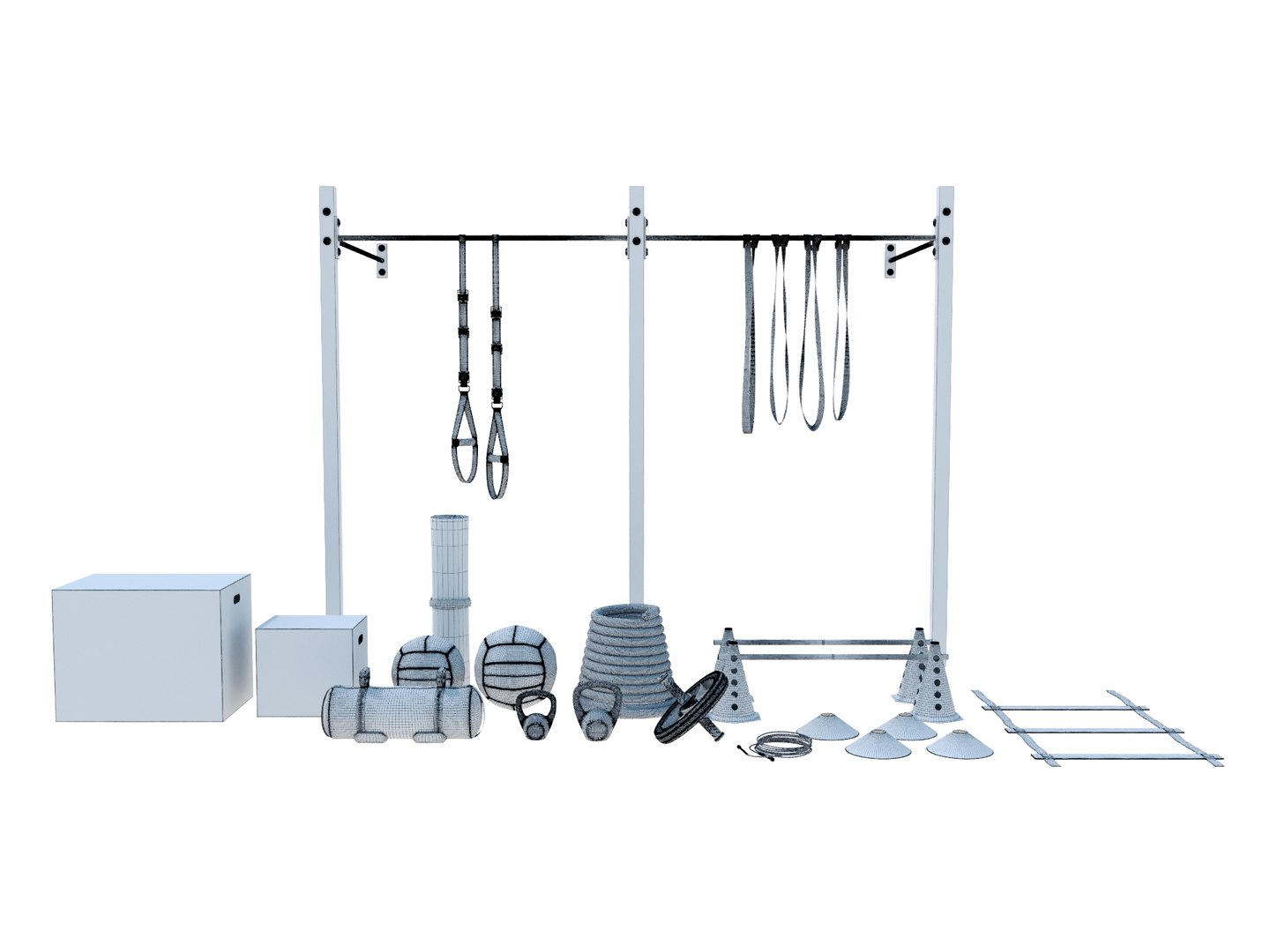 KIT ACADEMIA PERSONAL TRAINING FUNCIONAL 3D Model - TurboSquid 2086350