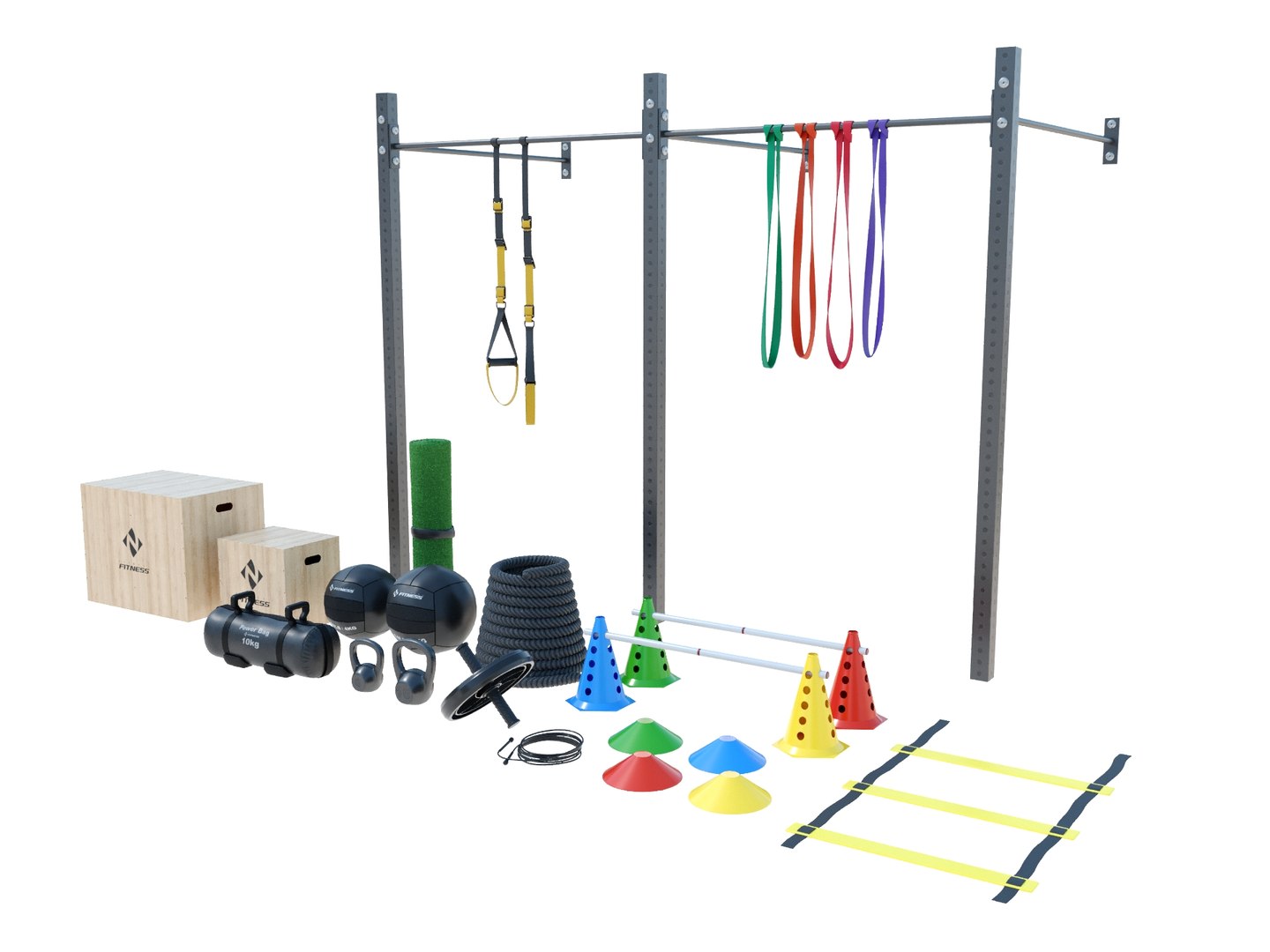KIT ACADEMIA PERSONAL TRAINING FUNCIONAL 3D Model - TurboSquid 2086350