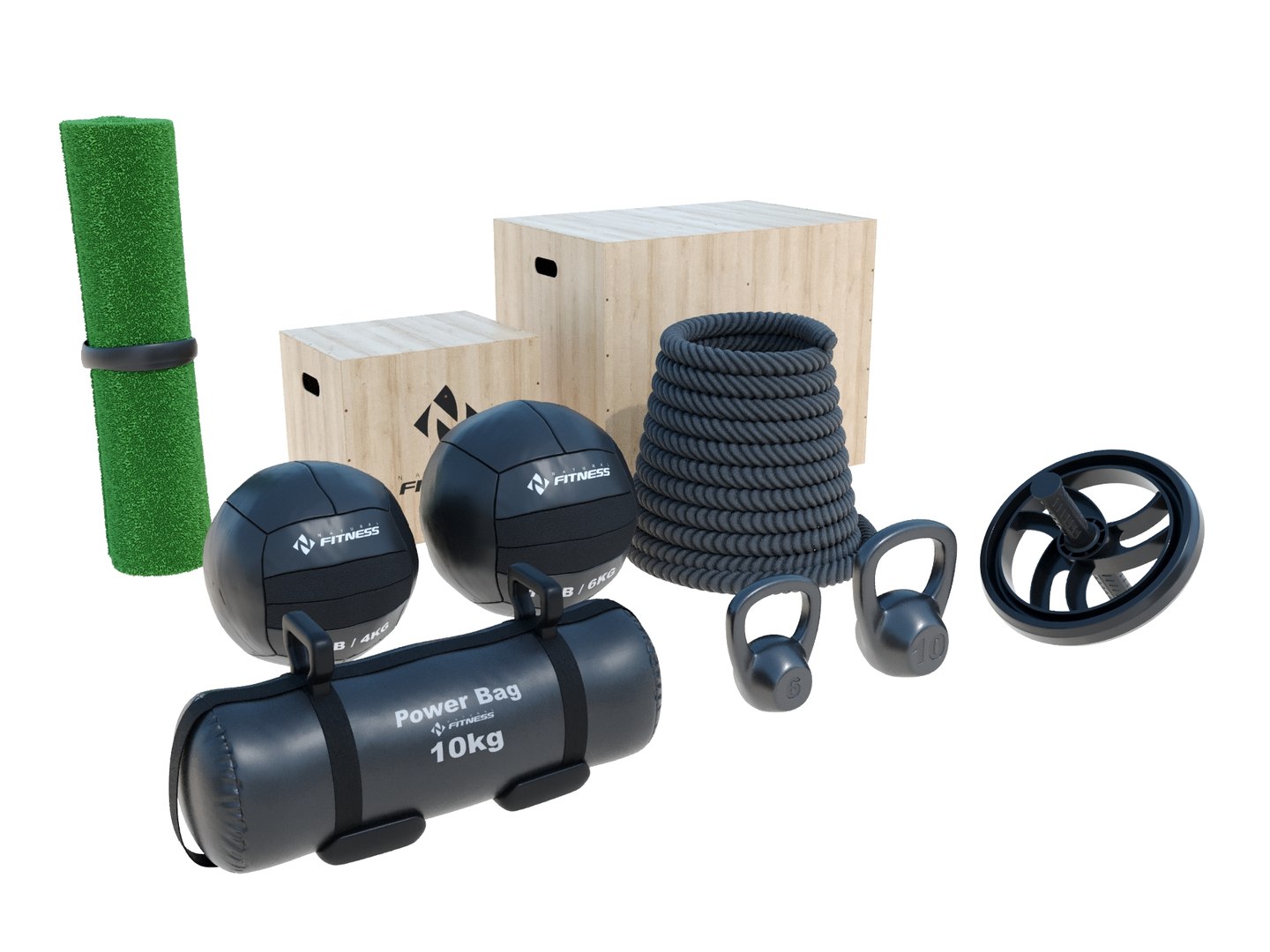 KIT ACADEMIA PERSONAL TRAINING FUNCIONAL 3D Model - TurboSquid 2086350