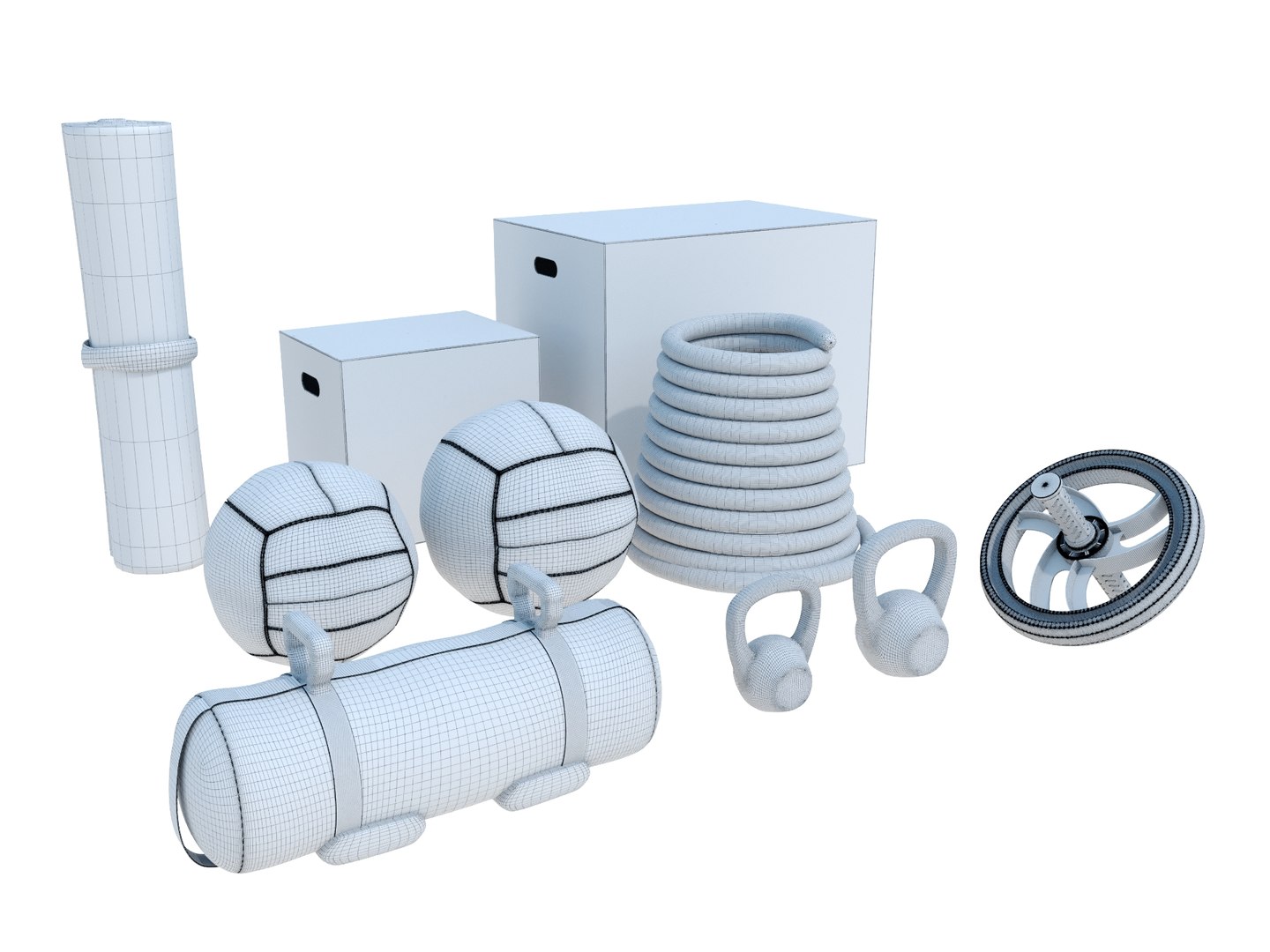 KIT ACADEMIA PERSONAL TRAINING FUNCIONAL 3D Model - TurboSquid 2086350