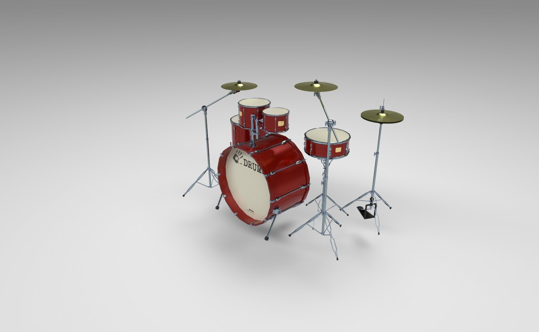 Drum Music Instrument 3D Model - TurboSquid 1395051