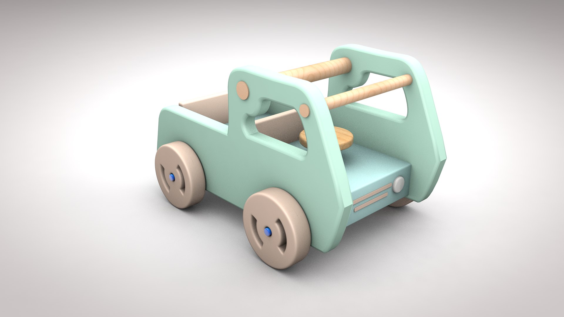 3D Wooden Car Toy - TurboSquid 1649589