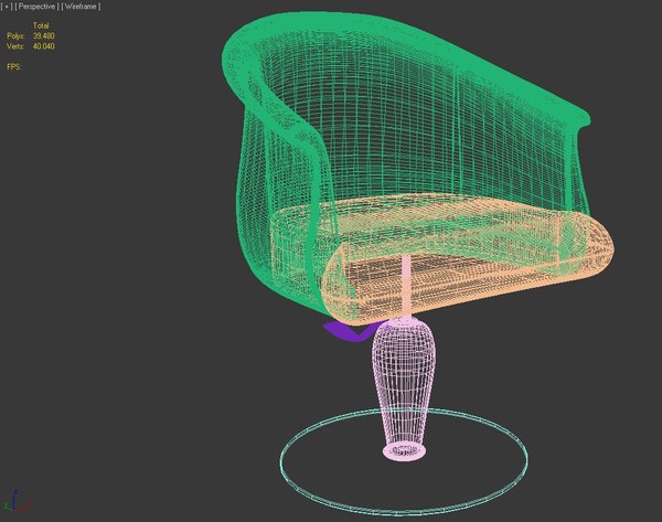 3d maletti mimi chair model