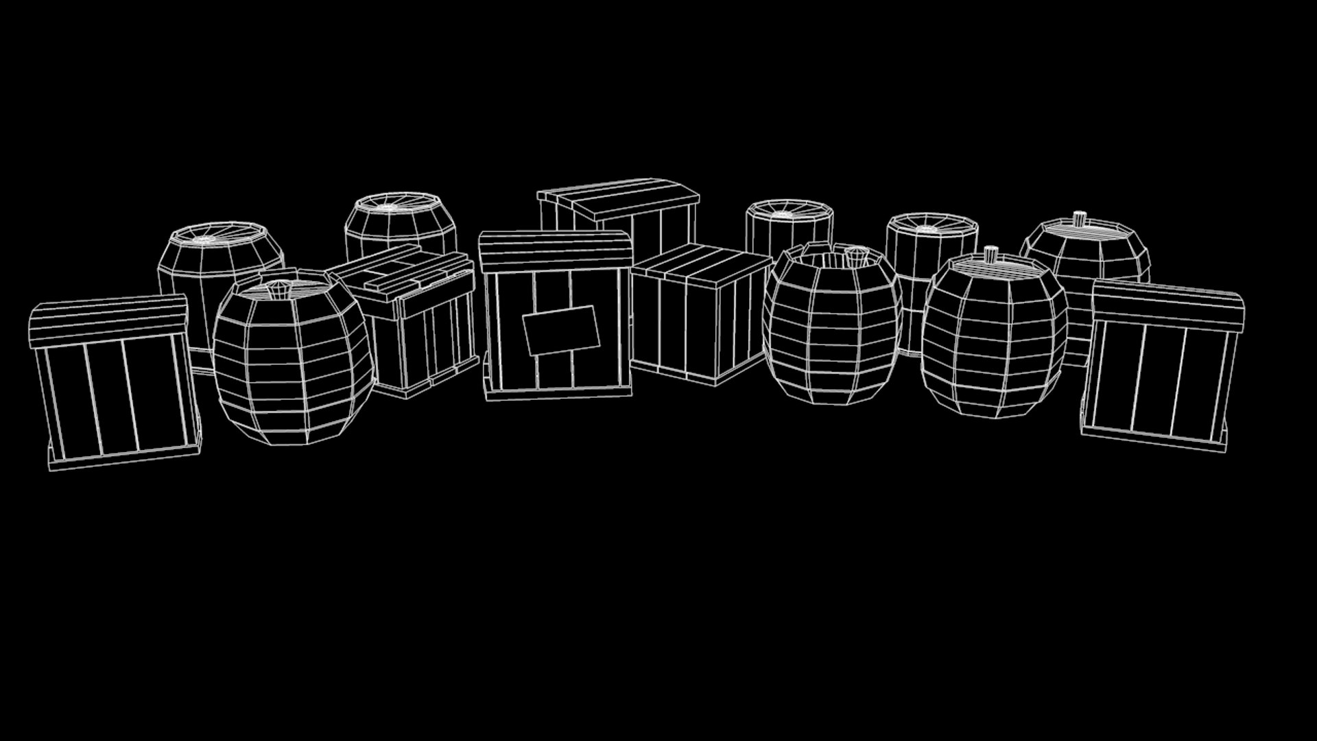 3D Box Barrel Cartoon Pack - TurboSquid 1330100