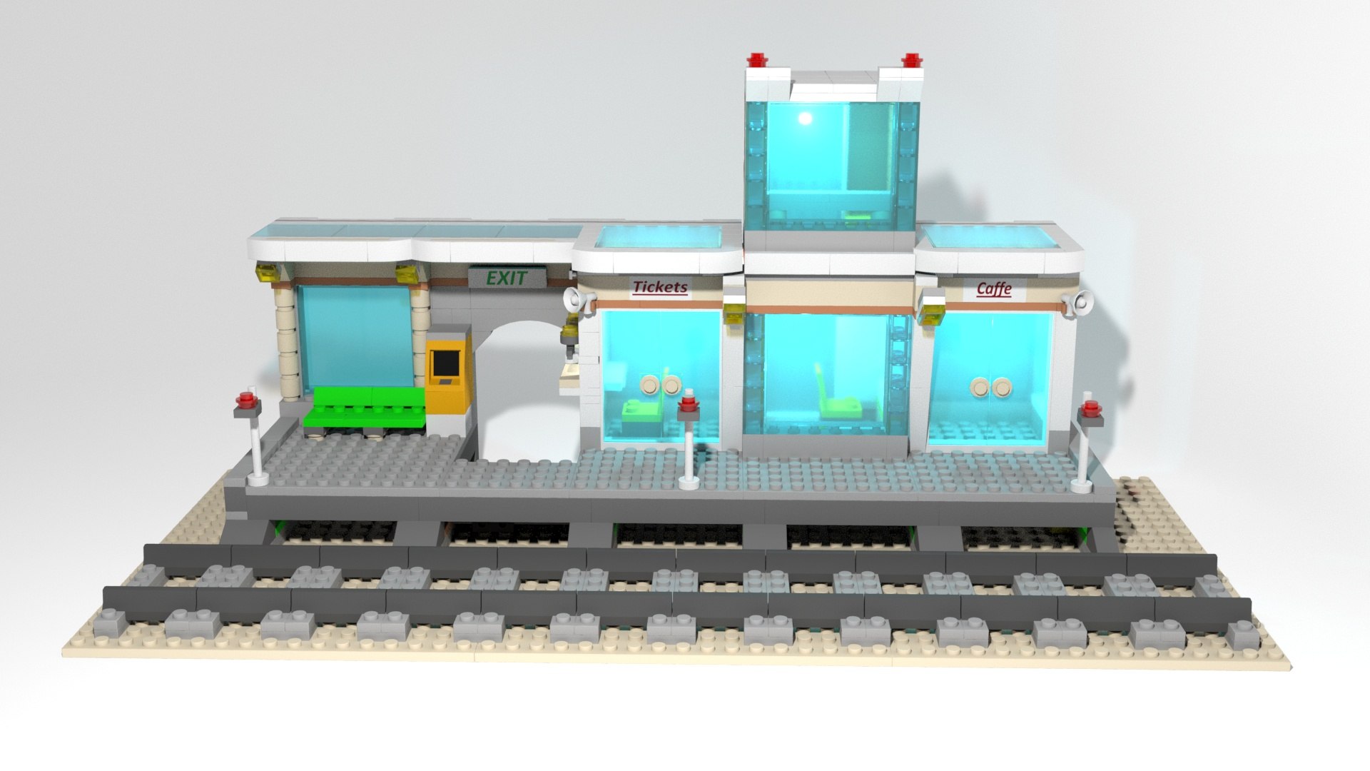 LEGO Train Station 3D Model - TurboSquid 1991083