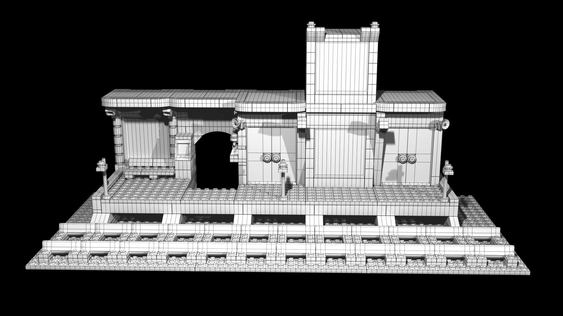 LEGO Train Station 3D Model - TurboSquid 1991083