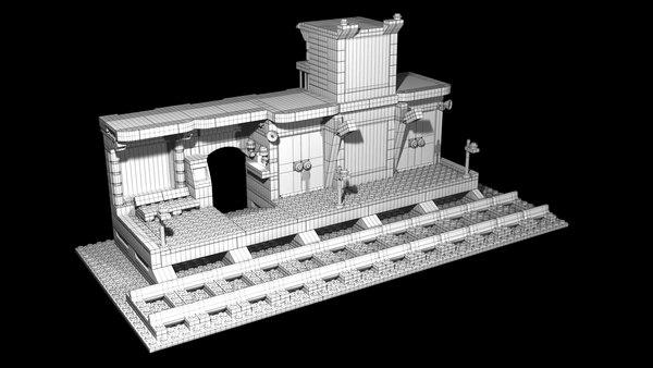LEGO Train Station 3D model - TurboSquid 1991083