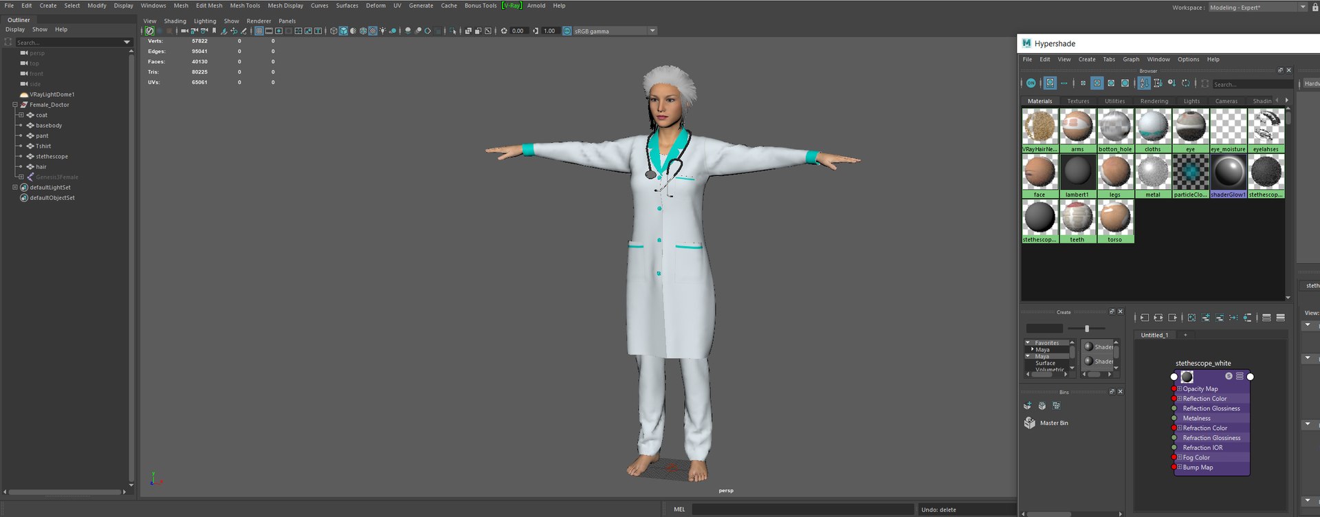 3D female doctor girl model - TurboSquid 1580977