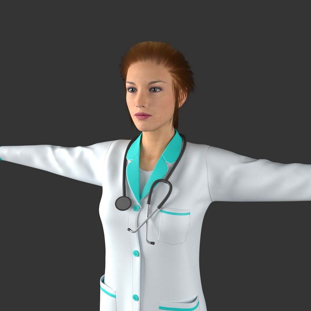 3D female doctor girl model - TurboSquid 1580977