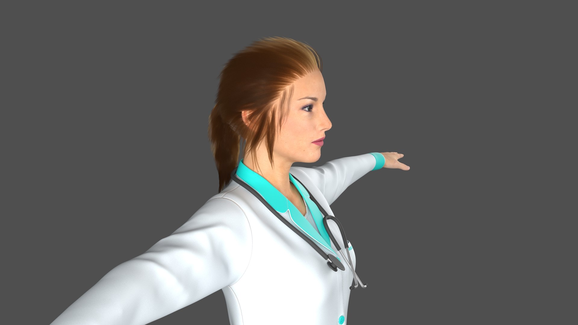 3D Female Doctor Girl Model - TurboSquid 1580977