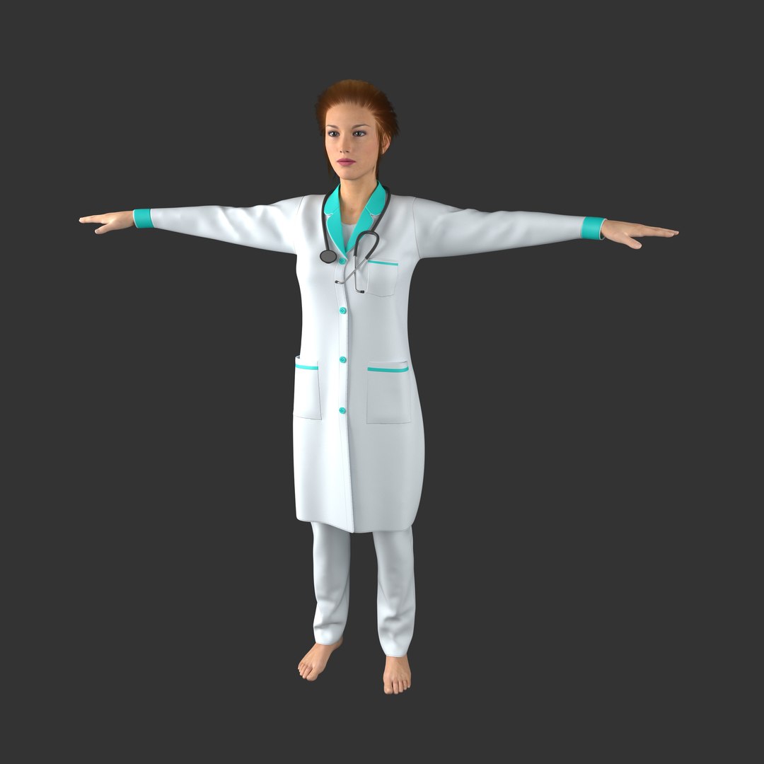 3D Female Doctor Girl Model - TurboSquid 1580977