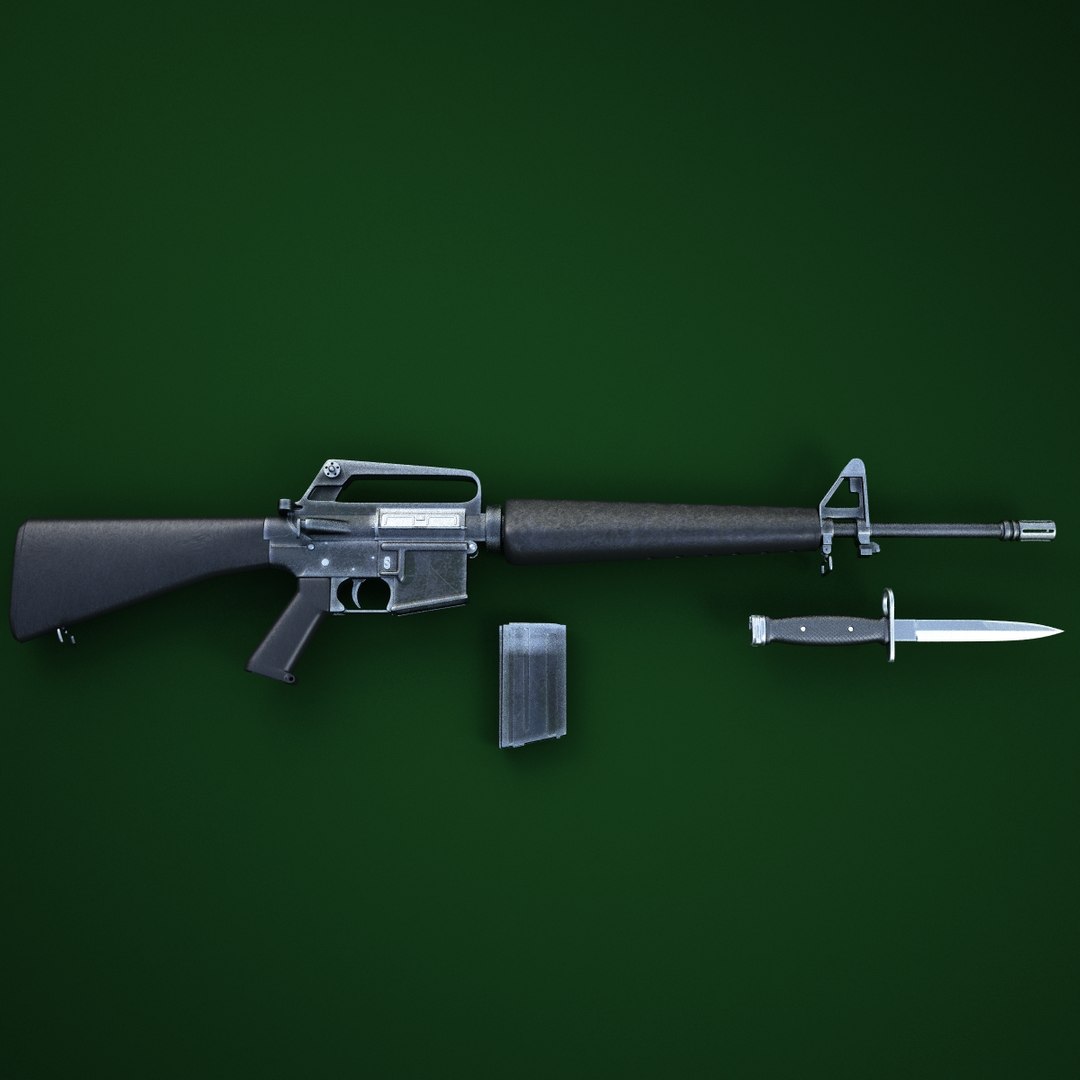 M16a1 Assault Rifle M7 3d Max
