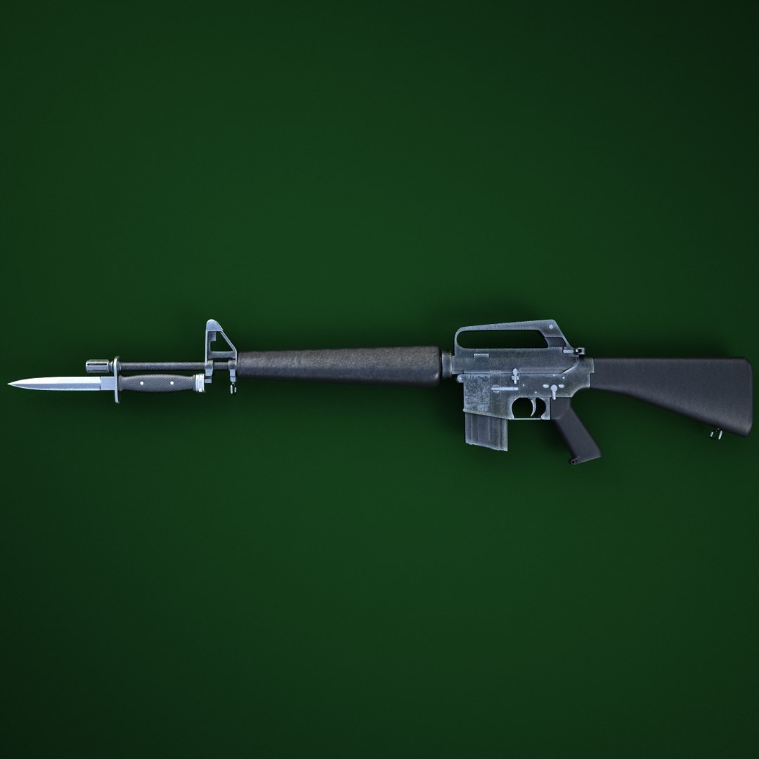 M16a1 Assault Rifle M7 3d Max
