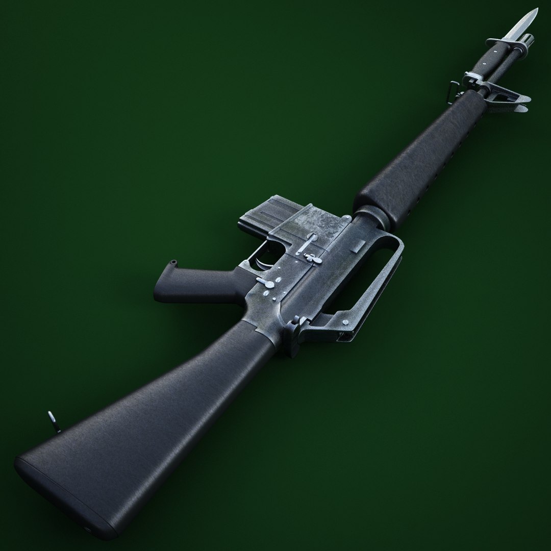 M16a1 Assault Rifle M7 3d Max