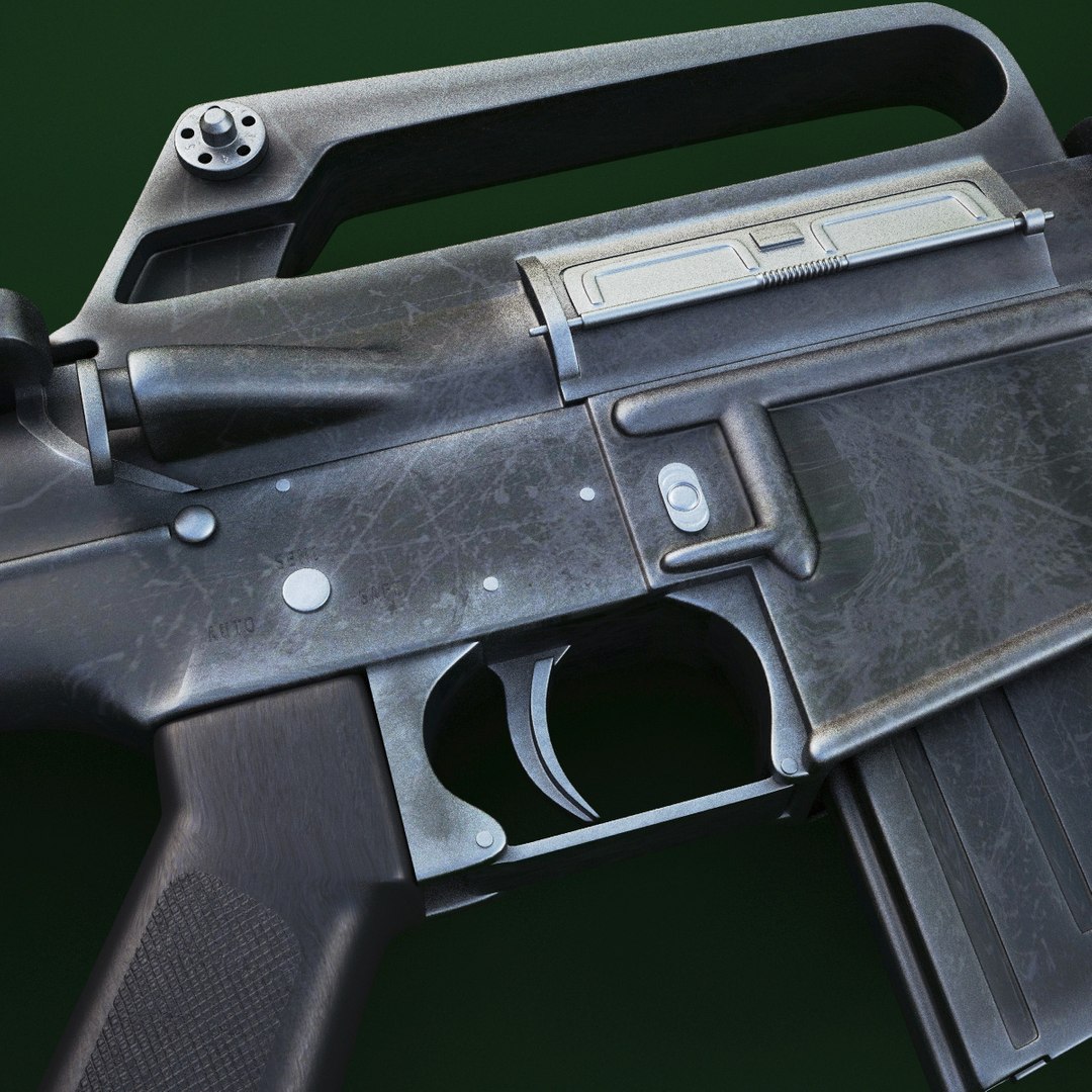 M16a1 Assault Rifle M7 3d Max