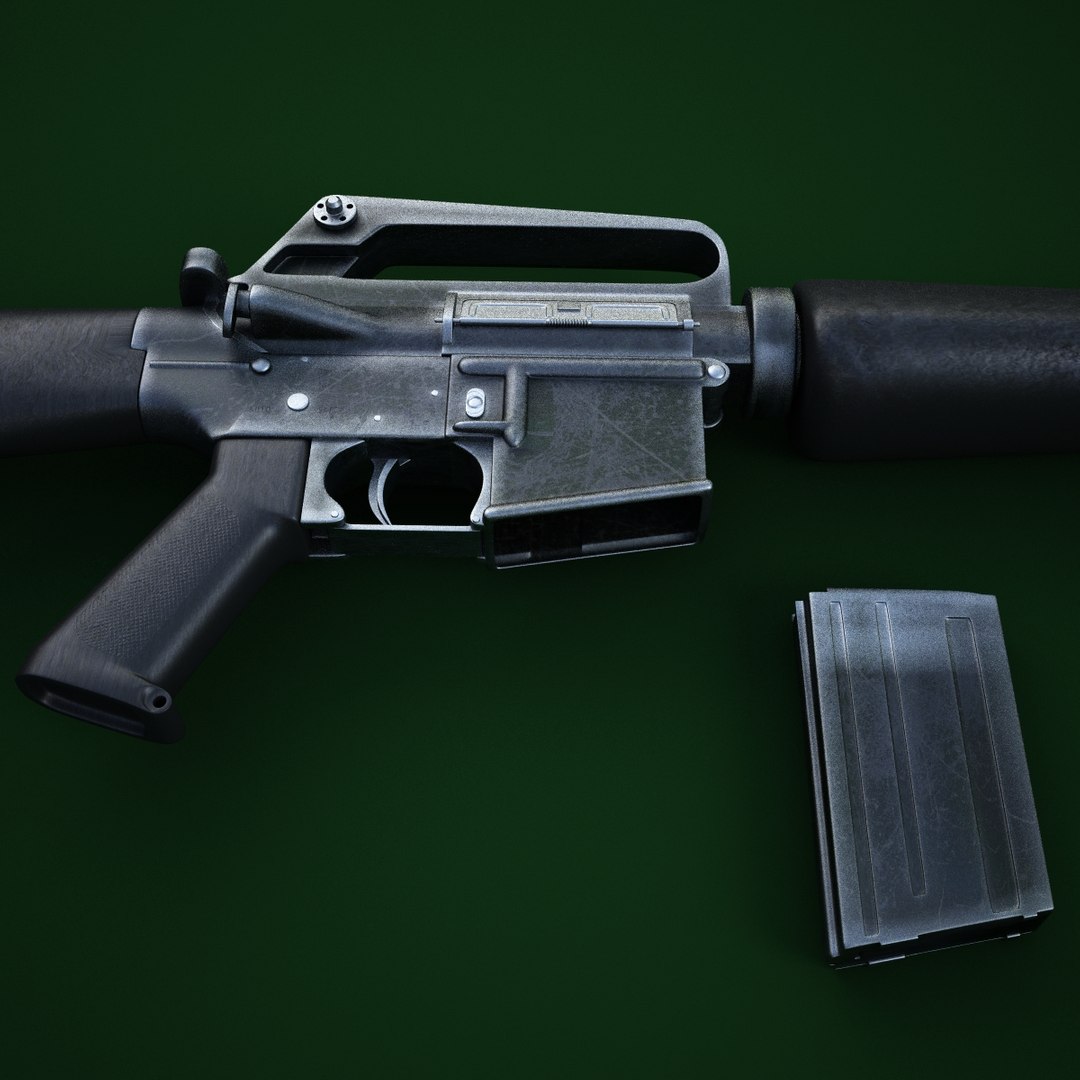 M16a1 Assault Rifle M7 3d Max